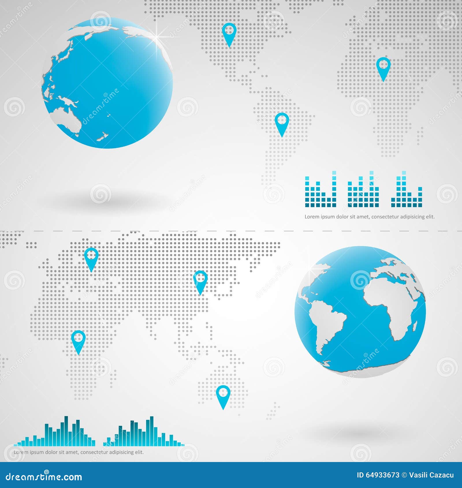 Globe Earth infographic stock vector. Illustration of globe - 64933673