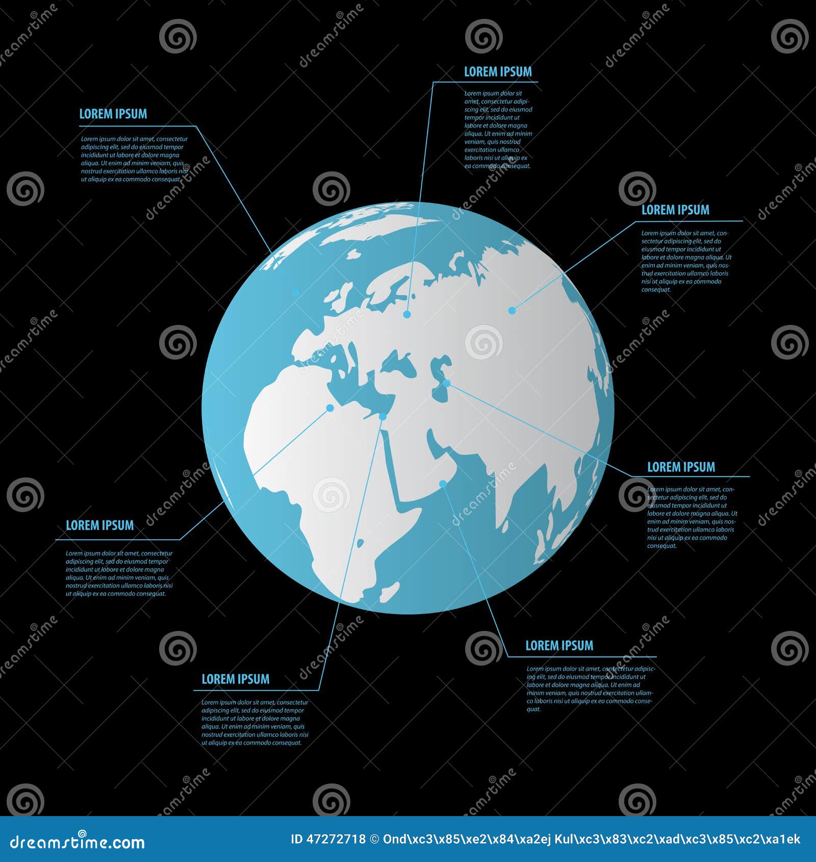 Globe Earth Infographics. Vector Illustration Stock Vector ...