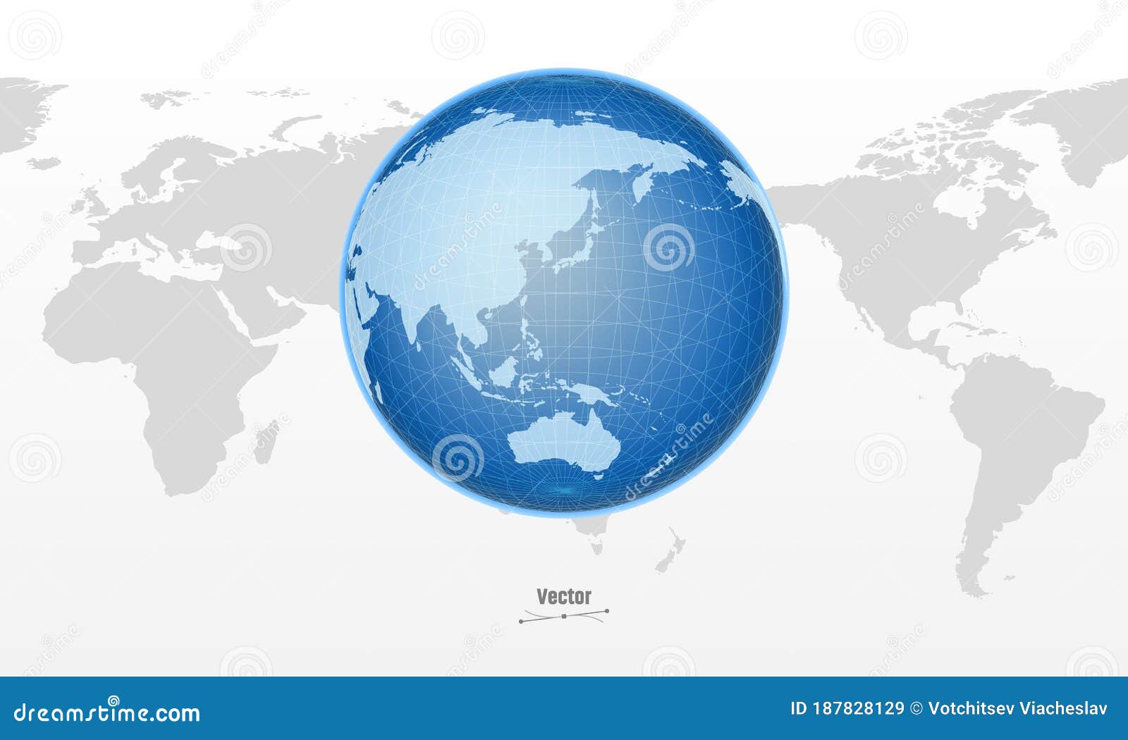 Realistic globe shape stock vector. Illustration of geography - 187828129