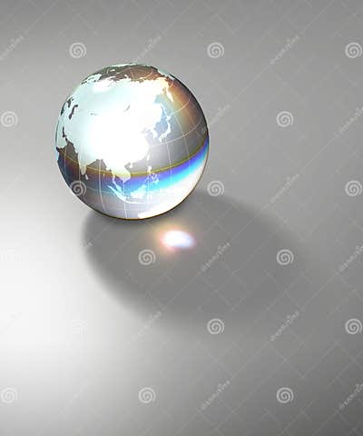 Globe Earth Transparent Glass Planet Stock Illustration - Illustration ...