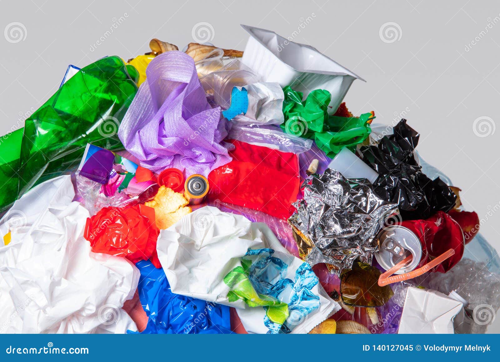 A Globe of the Earth with Trash Over White Background, the Concept of ...