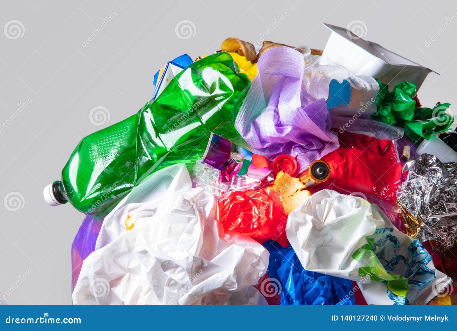 A Globe of the Earth with Trash Over White Background, the Concept of ...