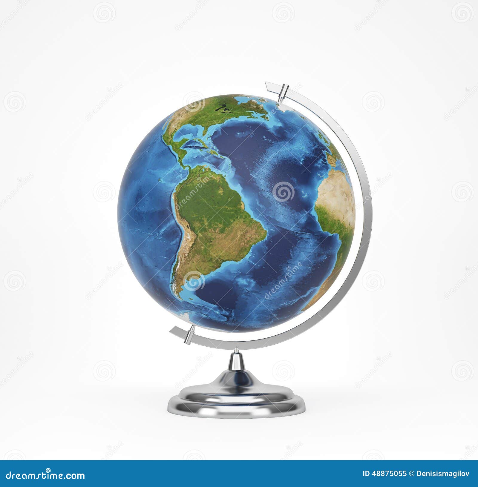 Globe. stock illustration. Illustration of meridian, render - 48875055