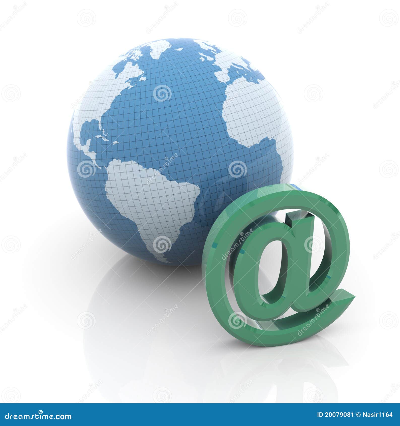 Globe and email sign stock illustration. Illustration of email - 20079081