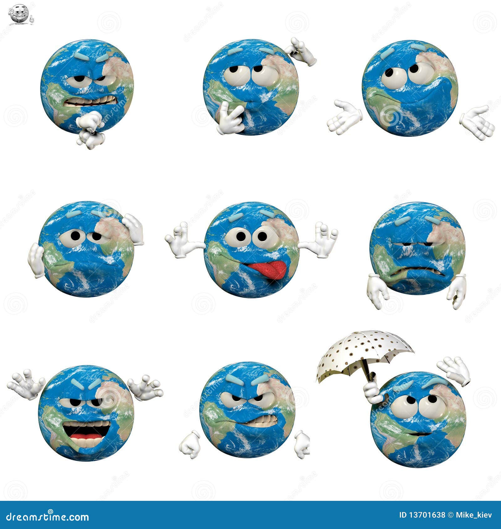 Globe emoticon set stock illustration. Illustration of globe - 13701638