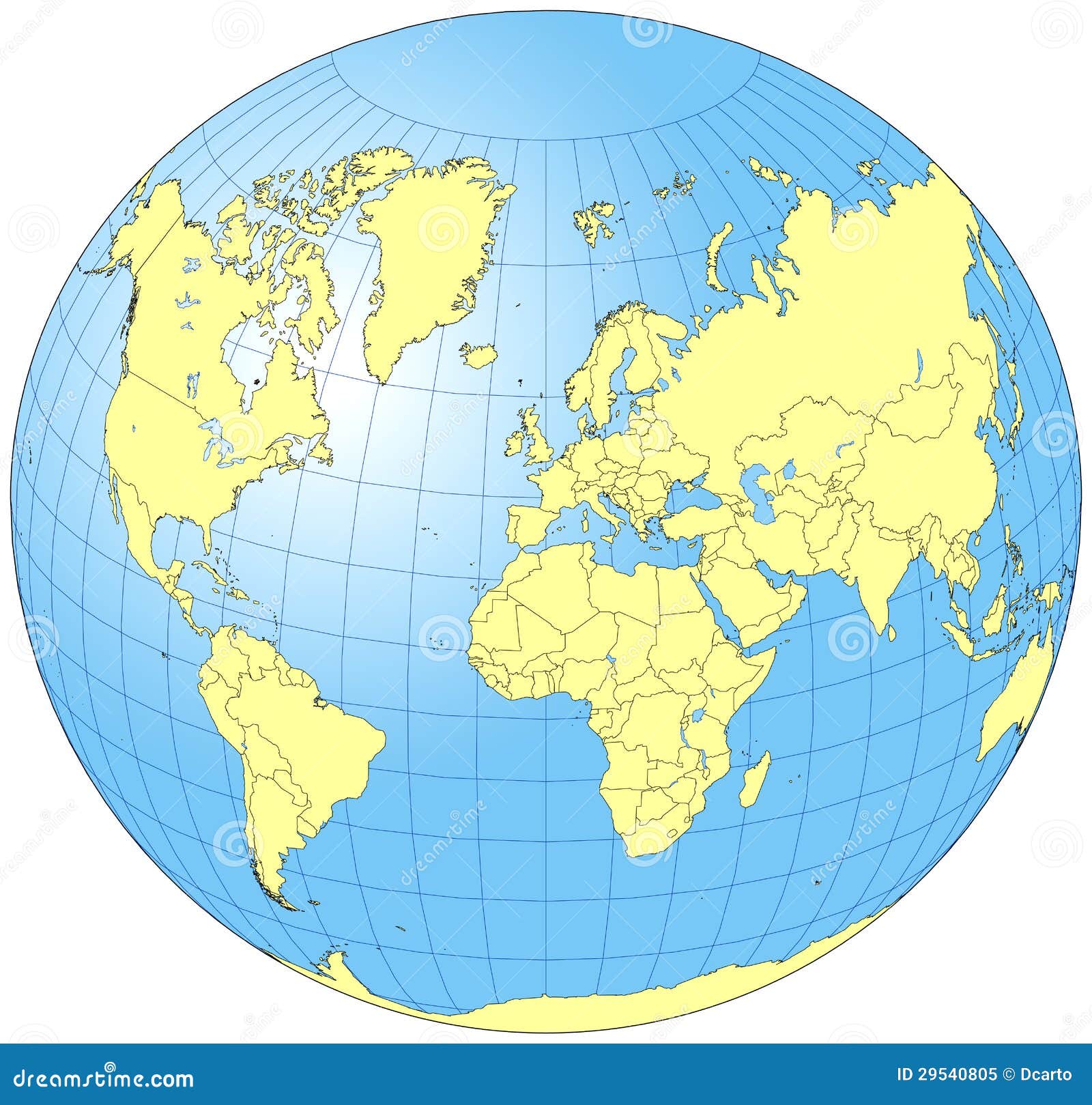 Globe Entier Du Monde Photo libre de droits - Image: 29540805