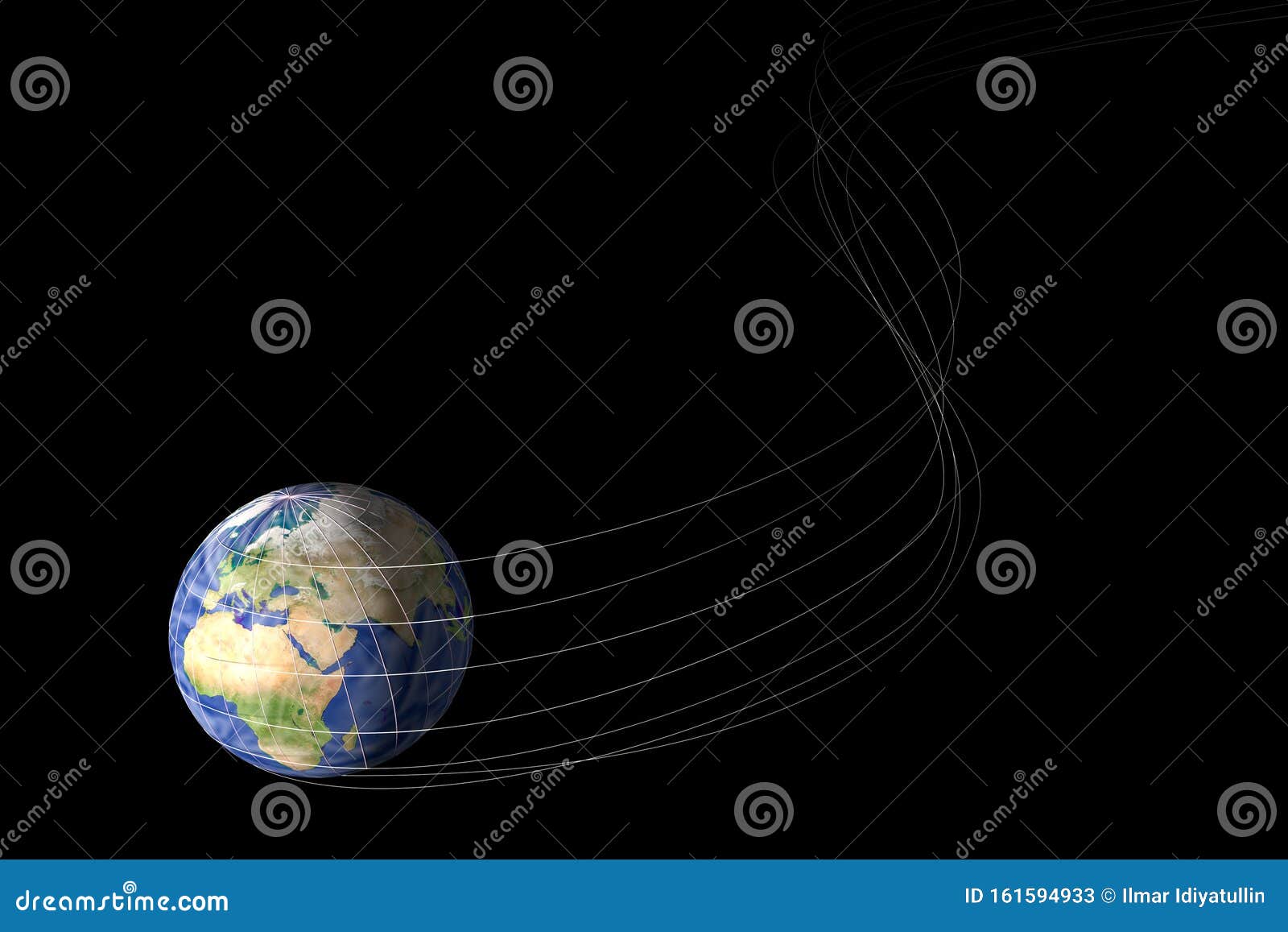 Globe with Expanded Parallels. Planet Earth in Space Stock Illustration ...