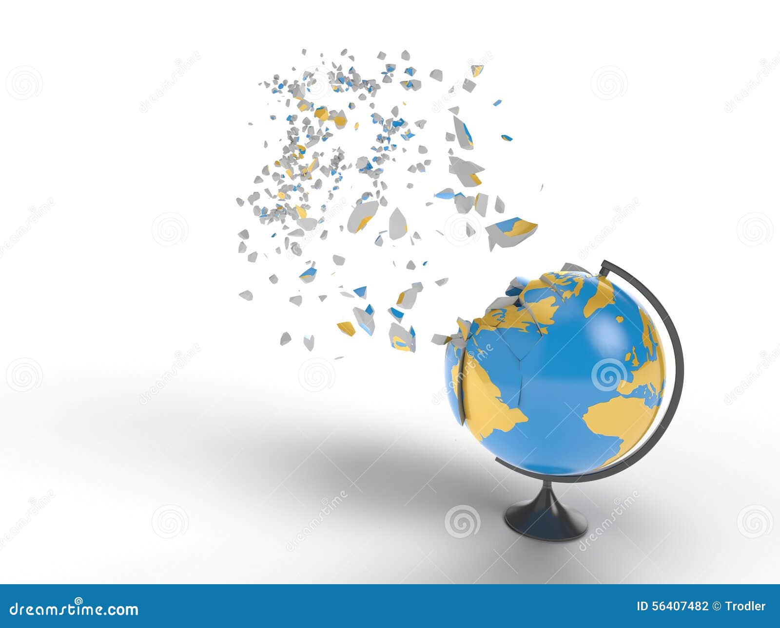 Globe explosion stock illustration. Illustration of ball - 56407482