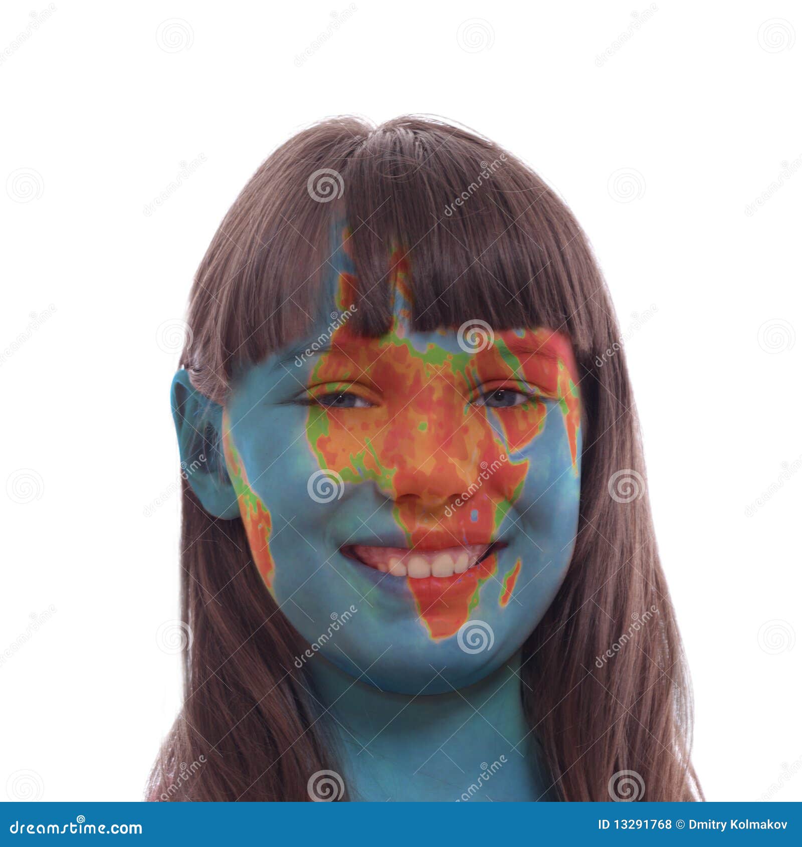 Globe face girl stock photo. Image of beautiful, face - 13291768
