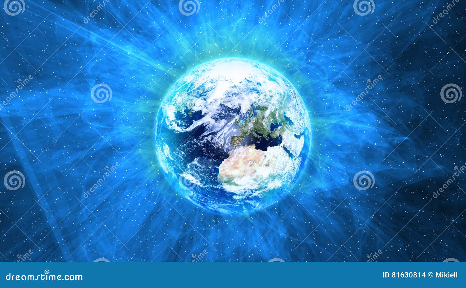 Radiating Earth stock illustration. Illustration of radiating - 81630814