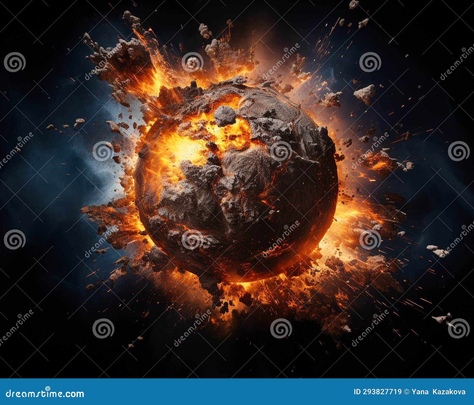 Globe on fire stock illustration. Illustration of apocalypse - 293827719