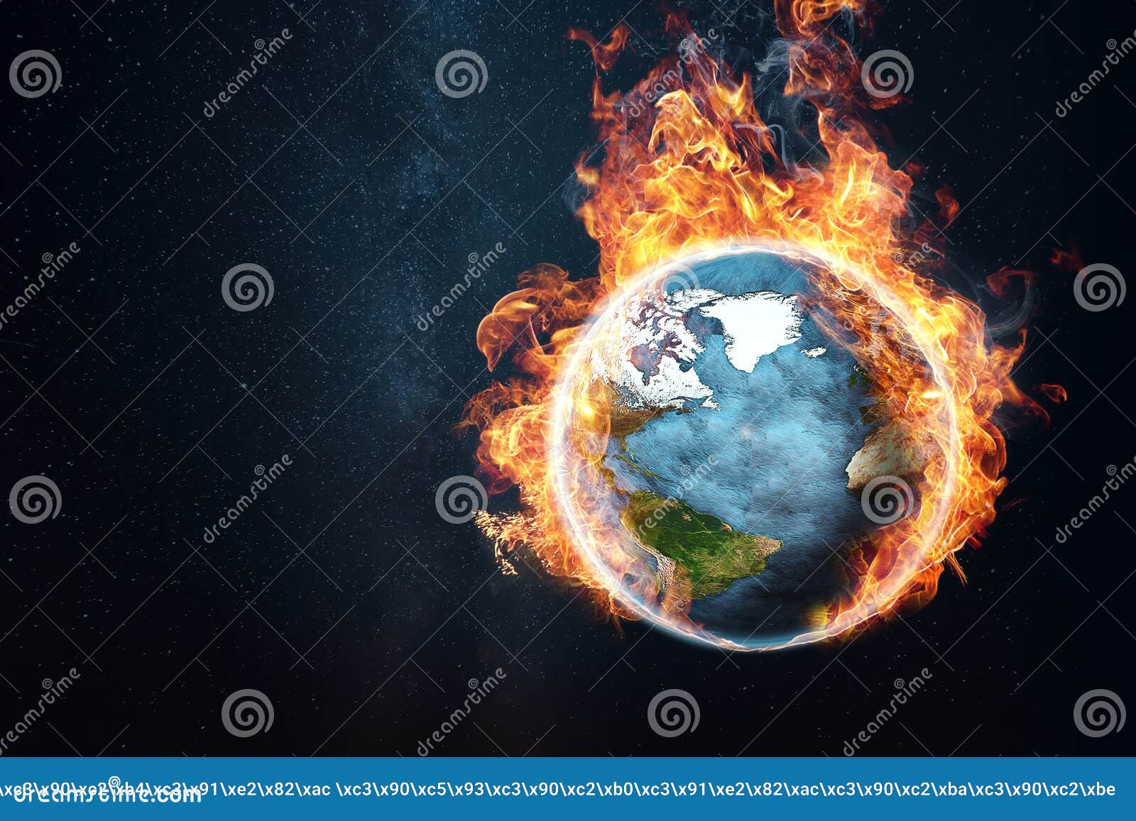 The Globe is on Fire, Global Warming, the Average Temperature on Earth ...