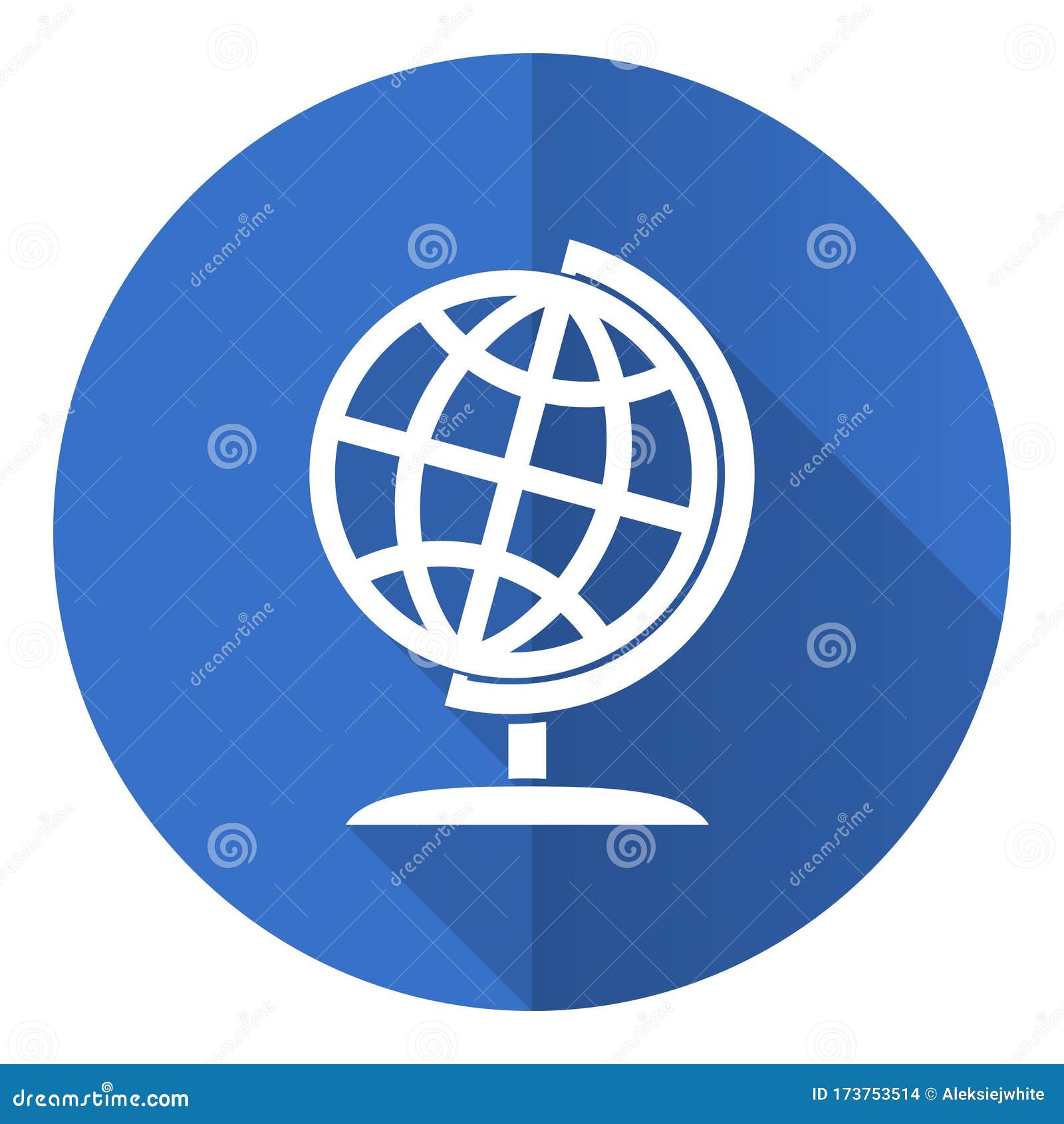 Globe Flat Design Vector Icon, World, Global, Map, Earth Concept ...