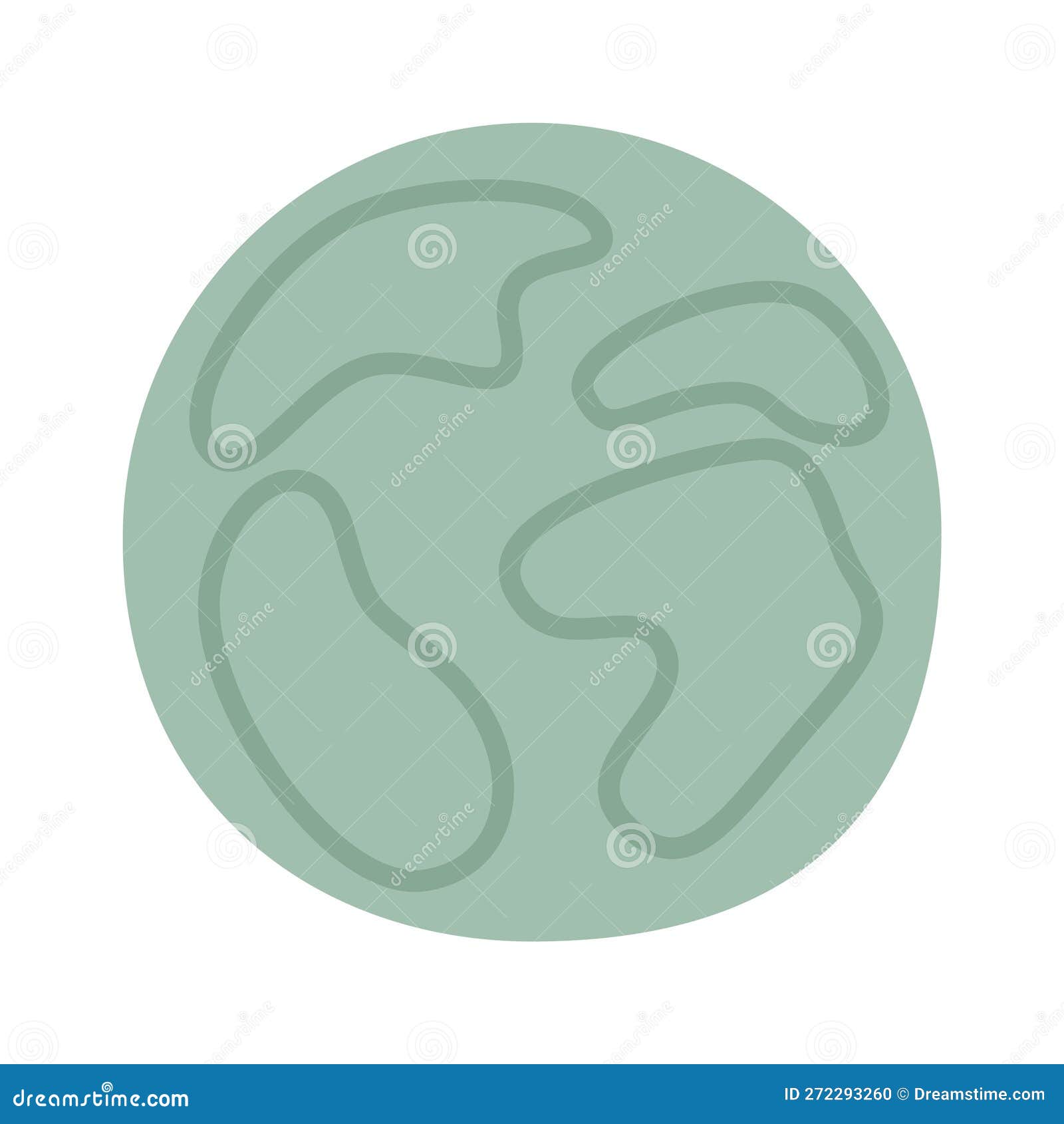 Globe Flat Illustration Green Planet Stock Vector - Illustration of ...
