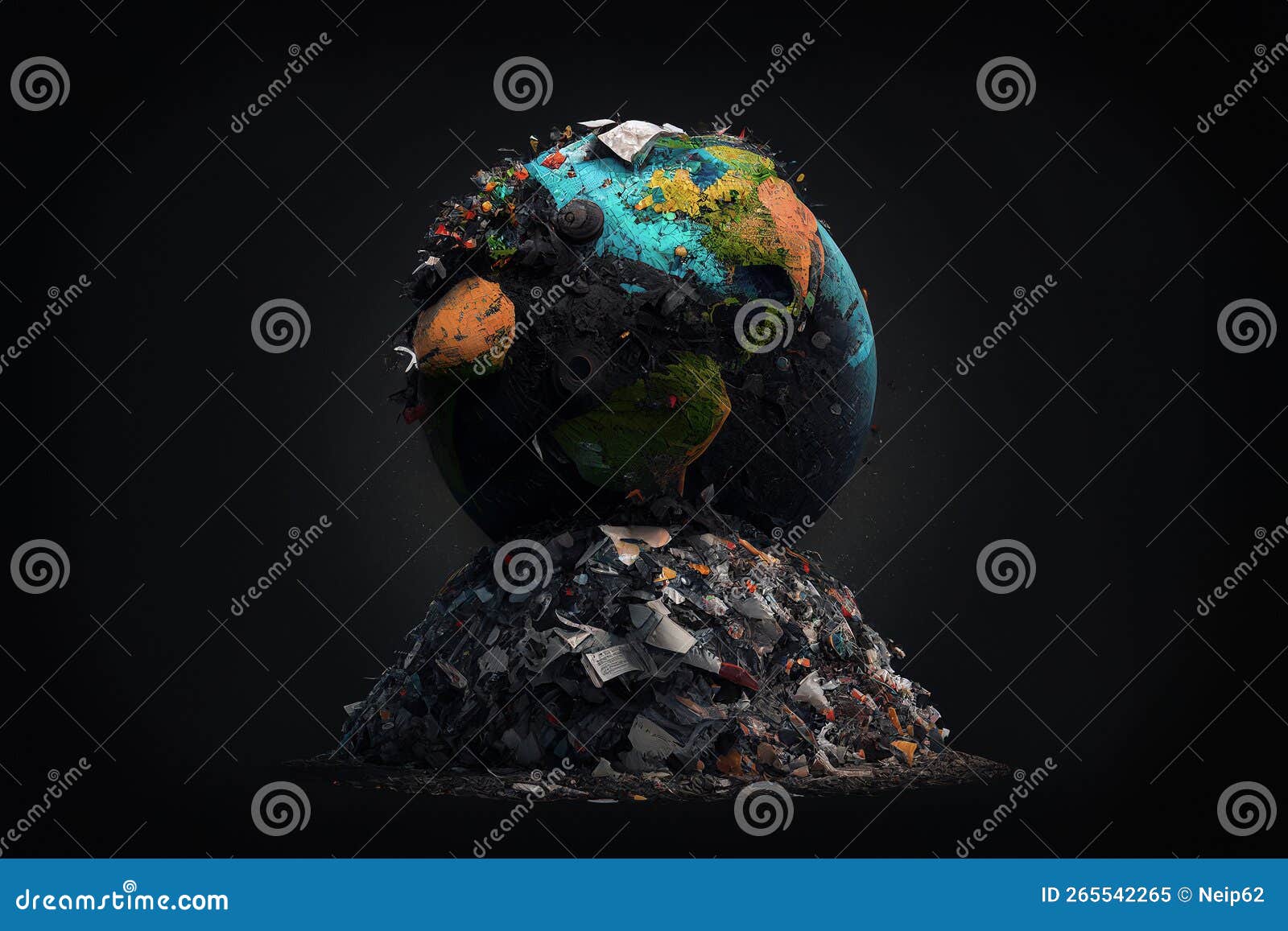 A Globe with Garbage Standing on a Large Pile of Garbage. Concepts of ... A Globe with Garbage Standing on a Large Pile of Garbage. Concepts of ...