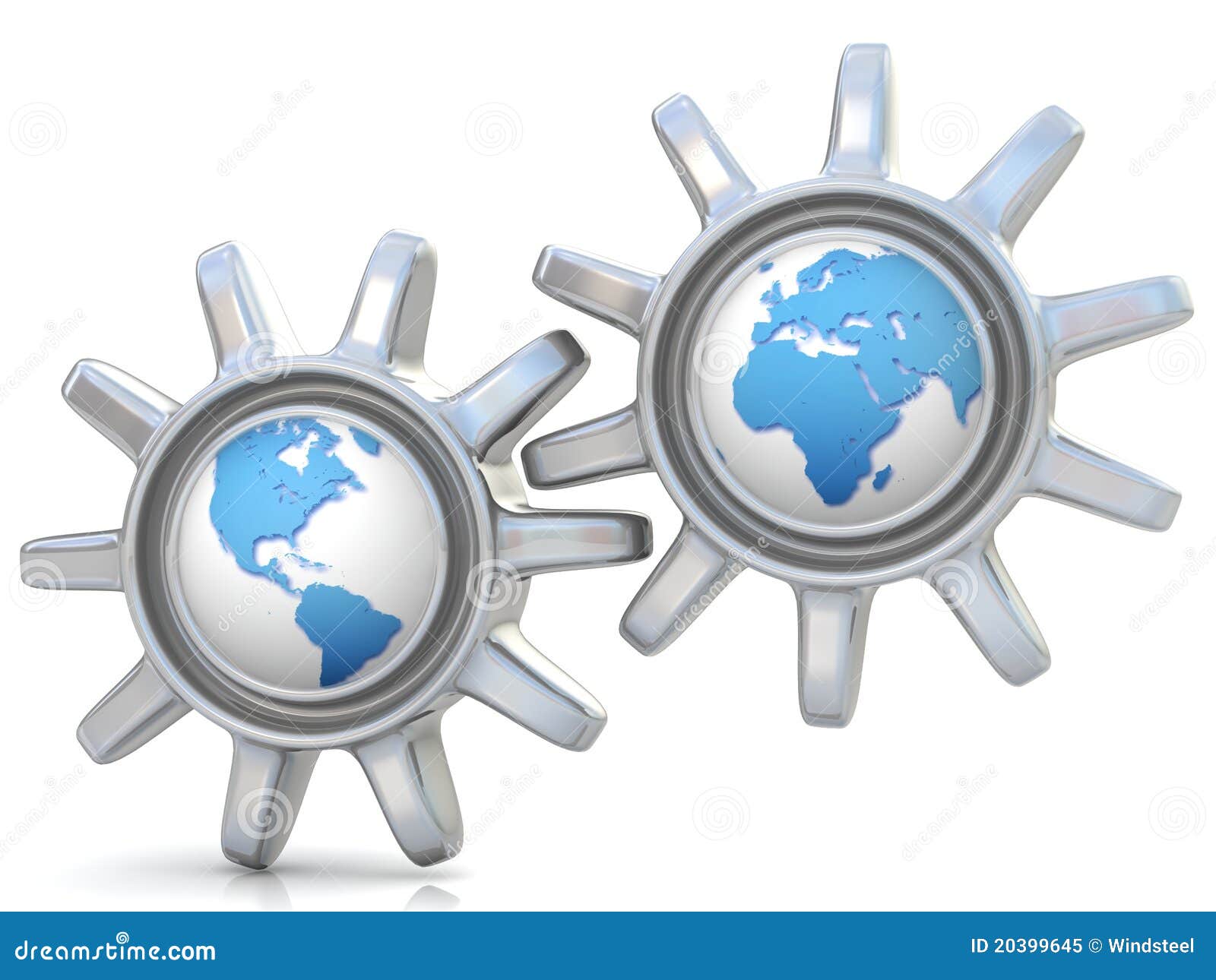 Globe in gear stock illustration. Illustration of efficiency - 20399645