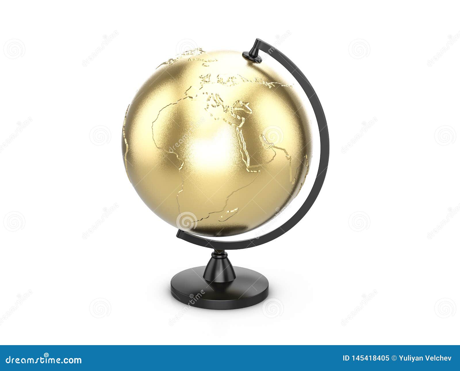 Globe gold stock illustration. Illustration of earth - 145418405