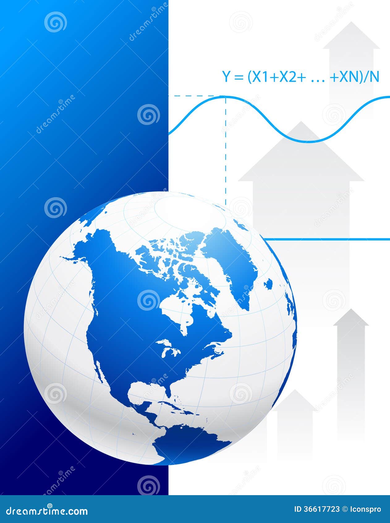 Globe on Graph Background stock illustration. Illustration of globe ...