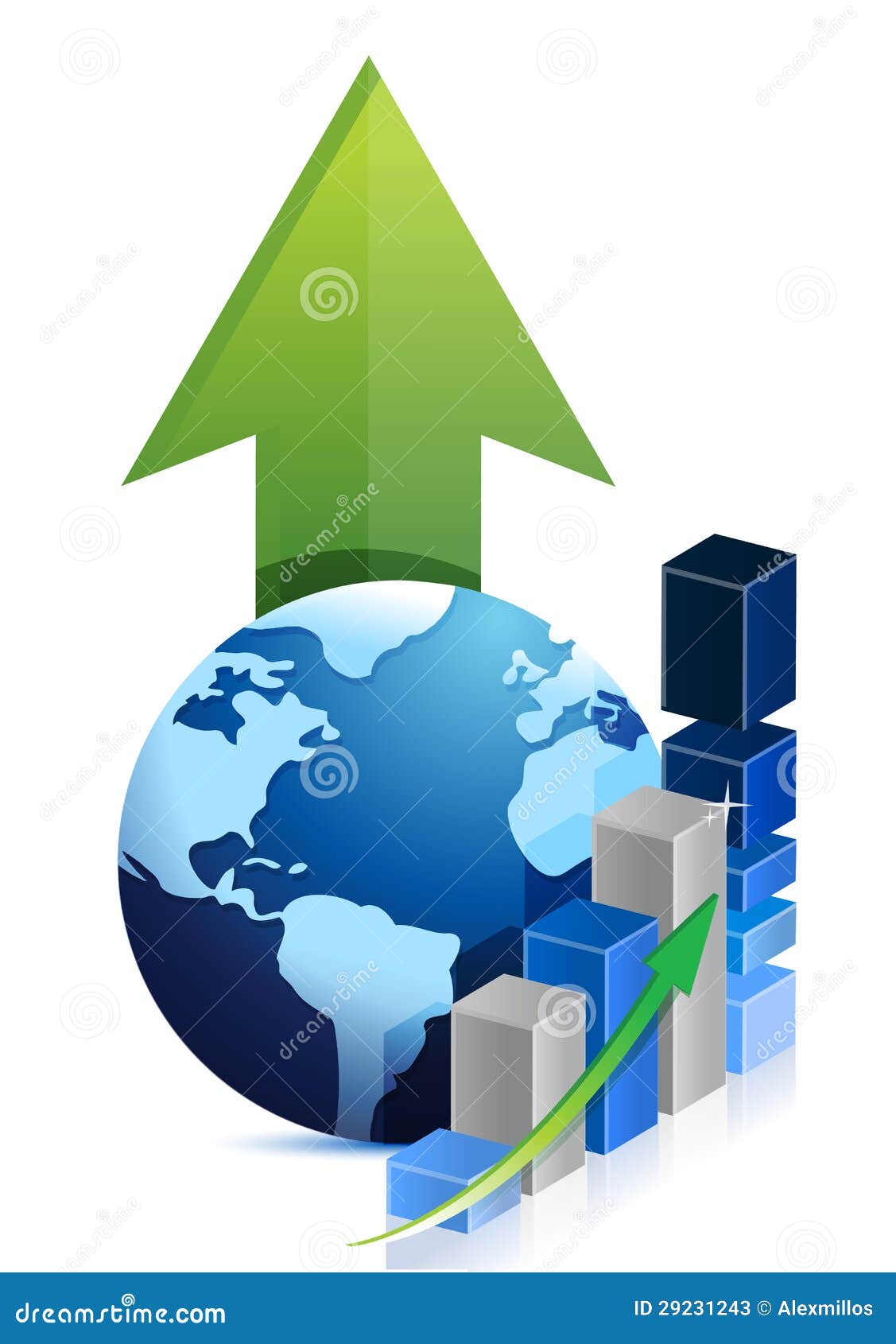 Globe graph business stock illustration. Illustration of aspirations ...