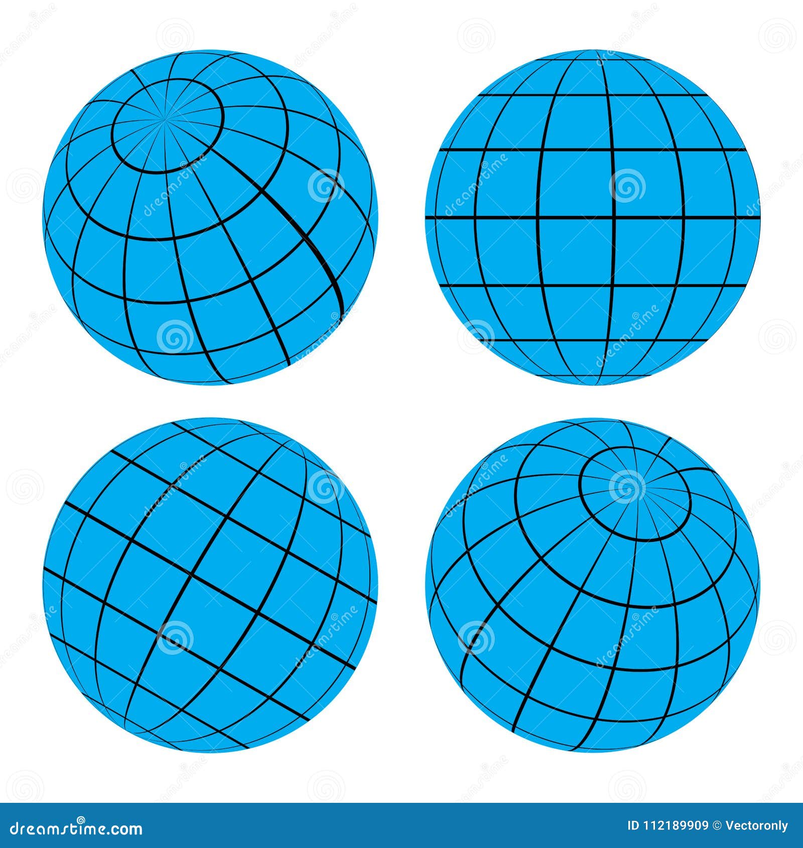 Globe Grid Reflection - Vector | CartoonDealer.com #6748317