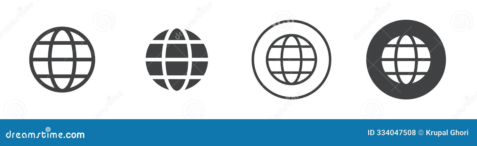 Globe Grid Icon Vector Logo Outline Stock Vector - Illustration of ...