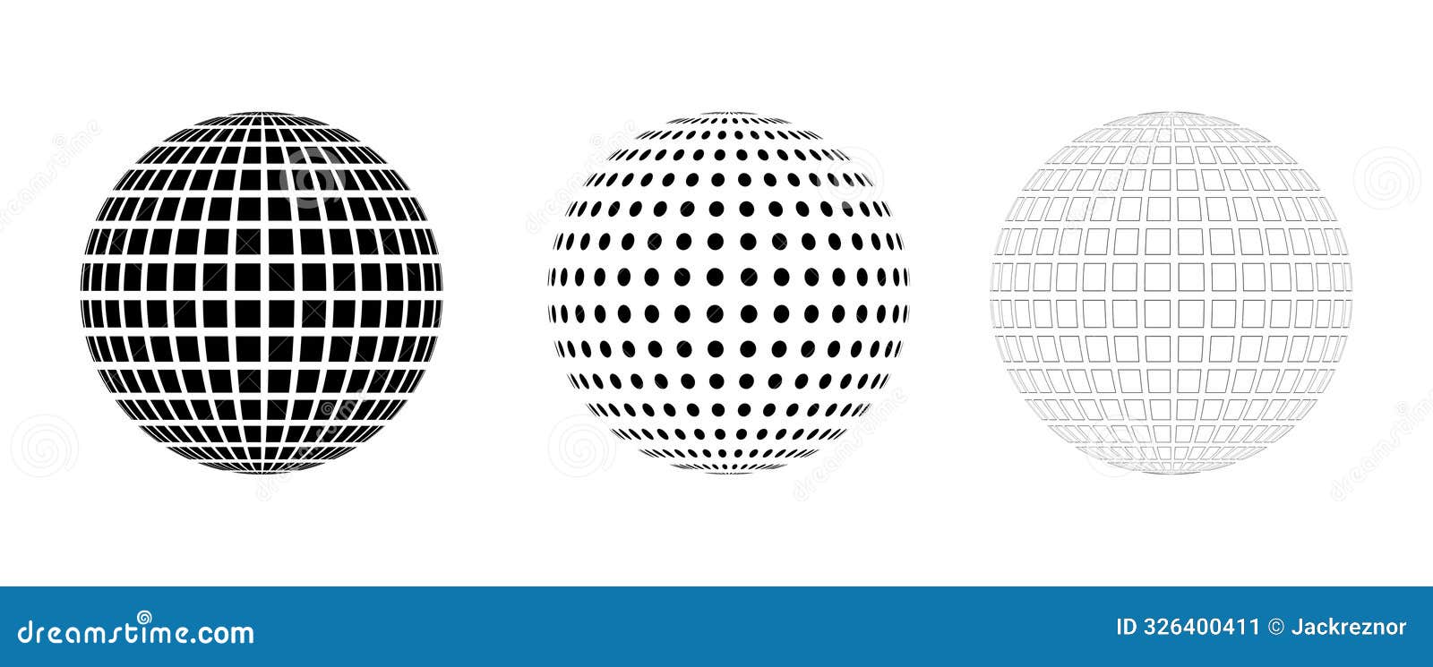 Globe Grid Spheres. 3D Spheres Isolated Stock Vector - Illustration of ...