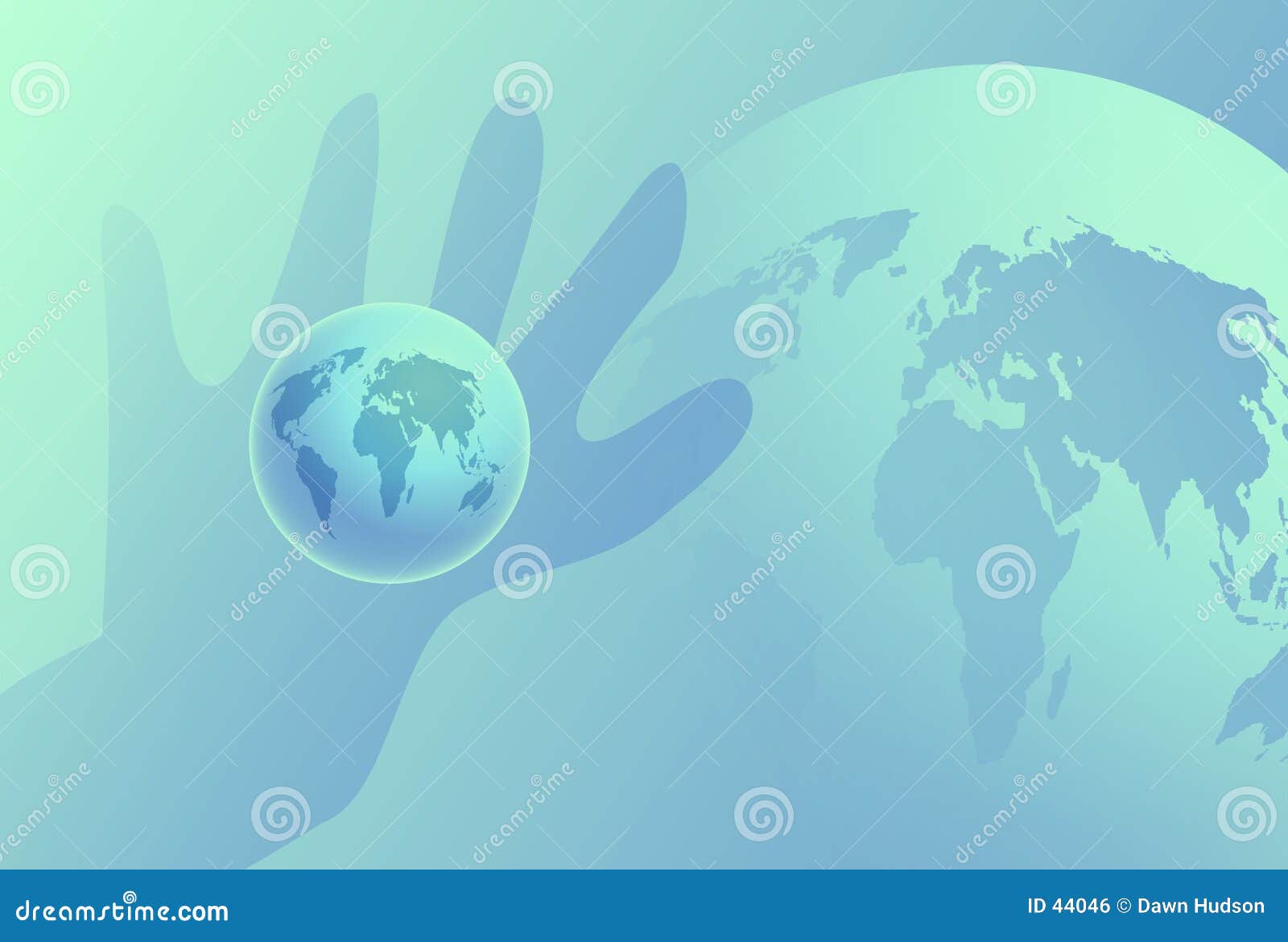Globe in Hand stock illustration. Illustration of clipart - 44046