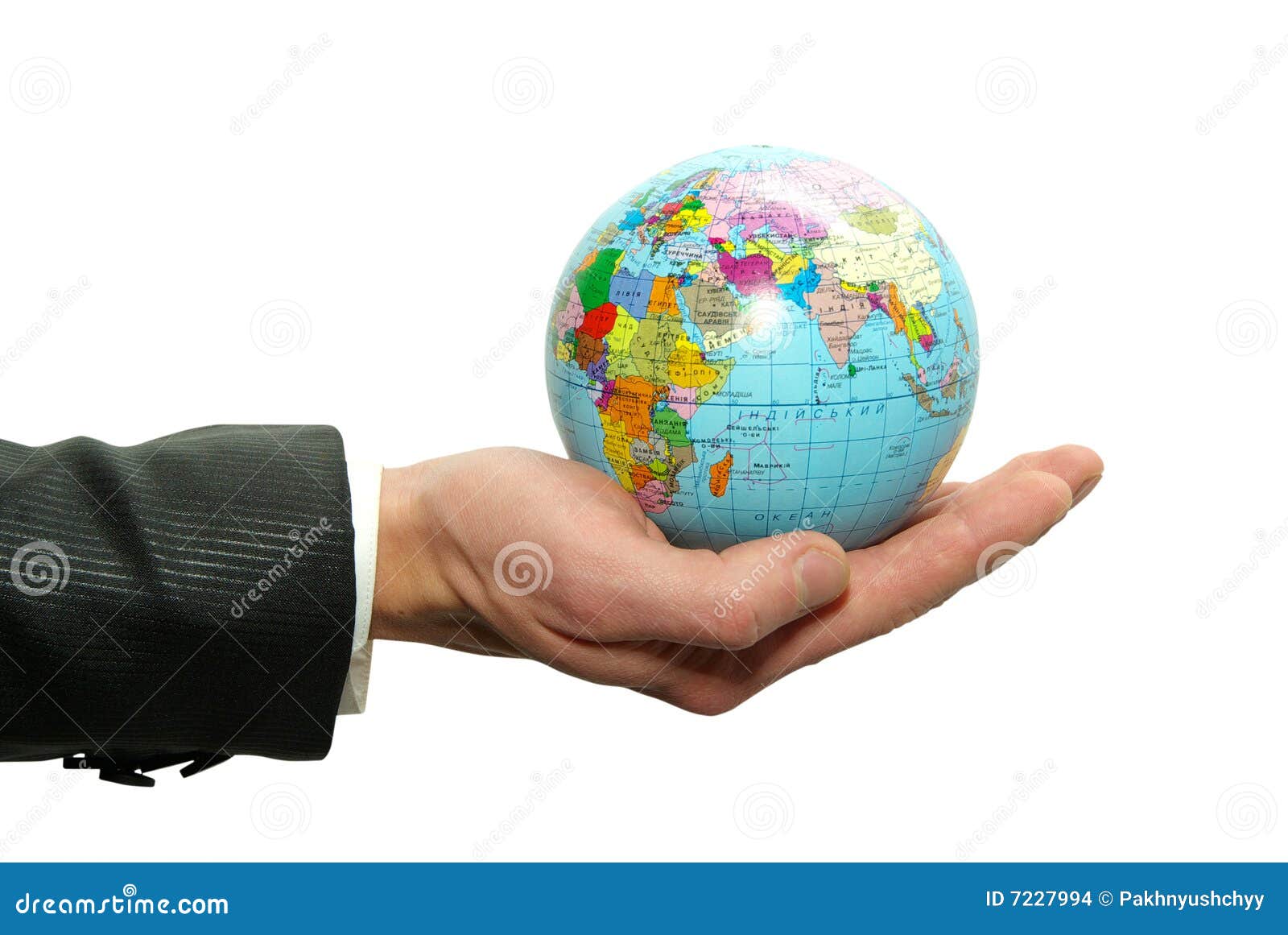 Globe in hand stock photo. Image of human, hand, power - 7227994