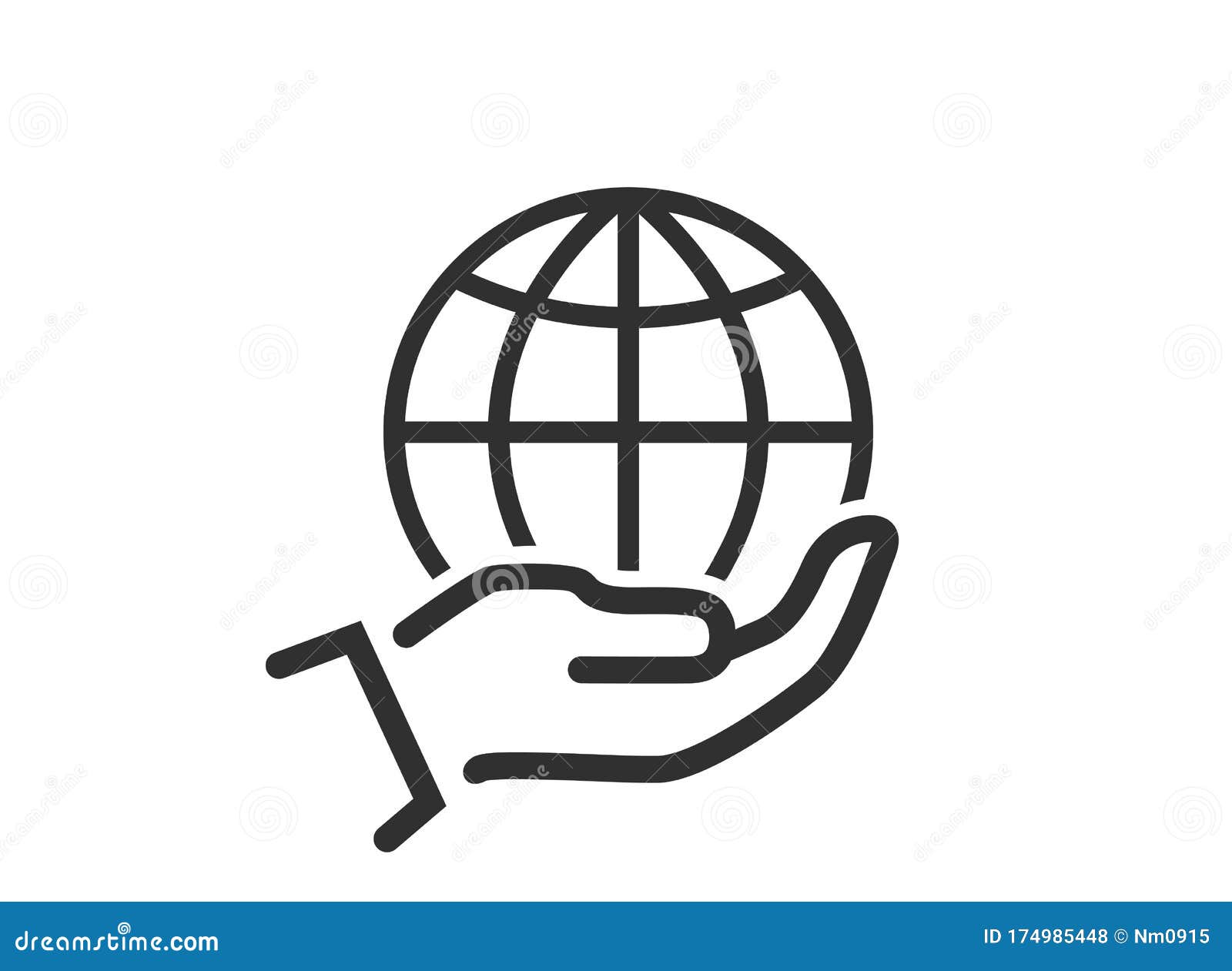 Globe in Hand Icon. Earth Vector Icon for Web Stock Vector ...