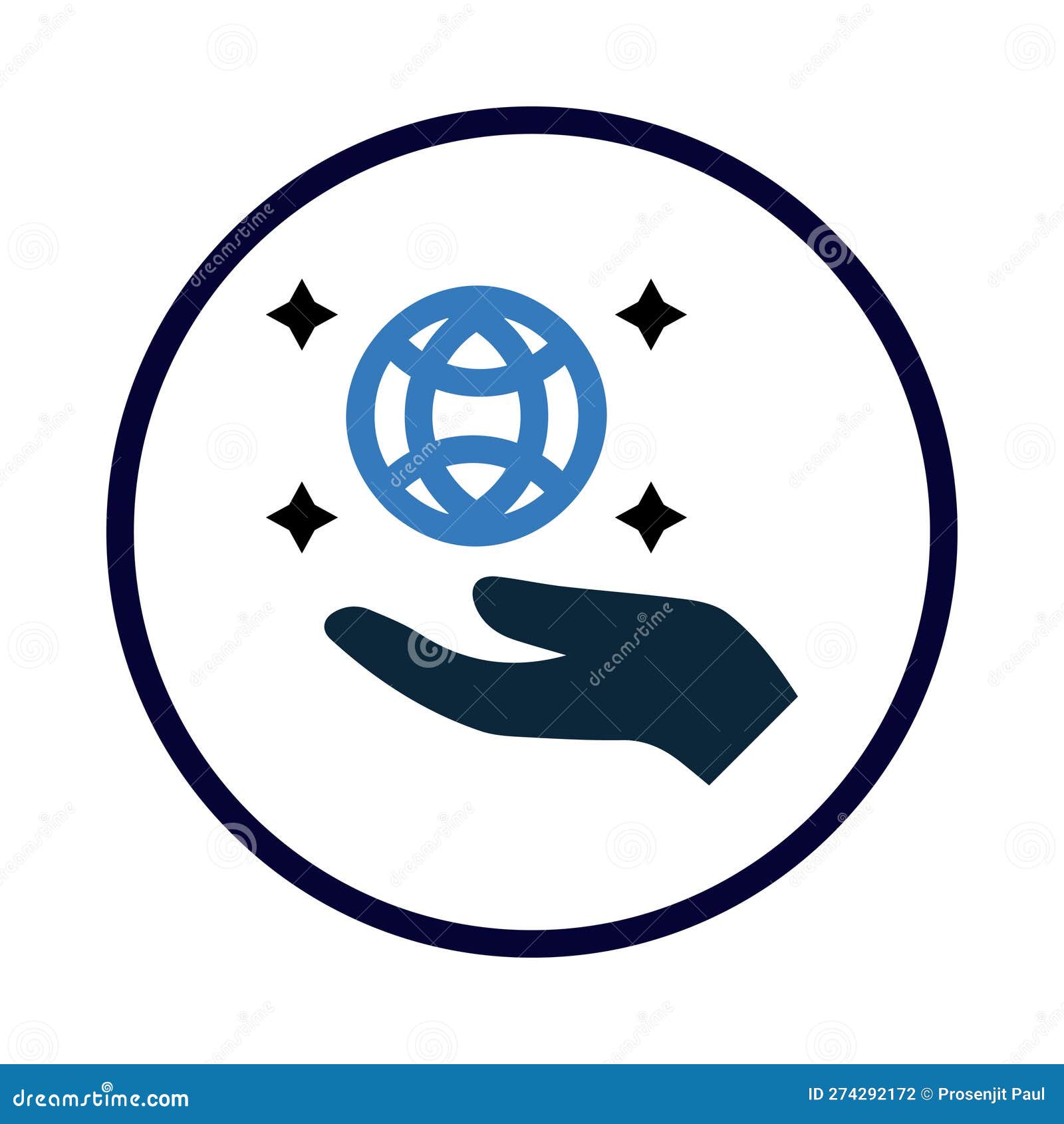 Globe, Hand, World, Net, Globe on Hand Icon Stock Vector - Illustration ...