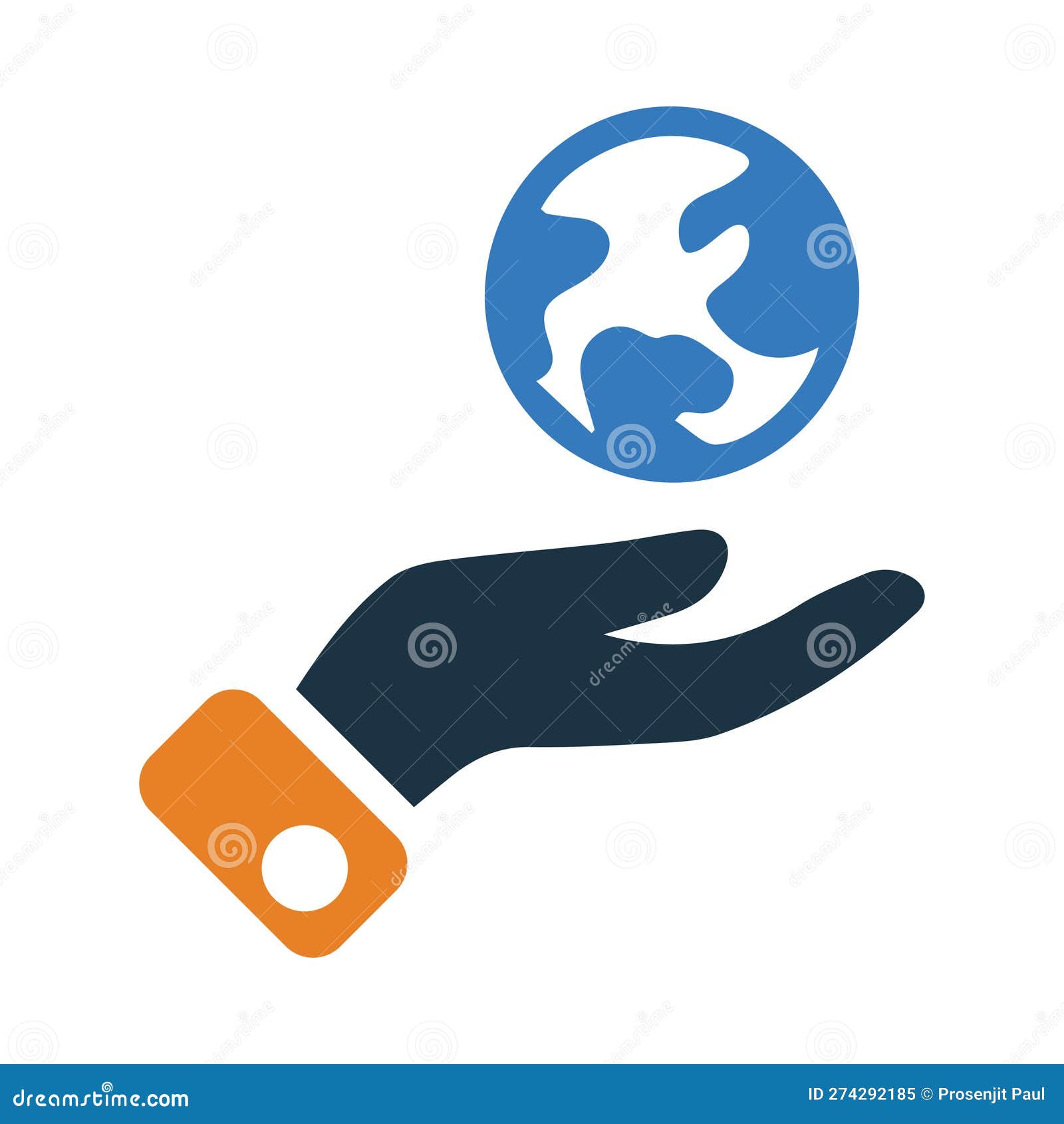 Globe, Hand, World, Net, Globe on Hand Icon Stock Vector - Illustration ...