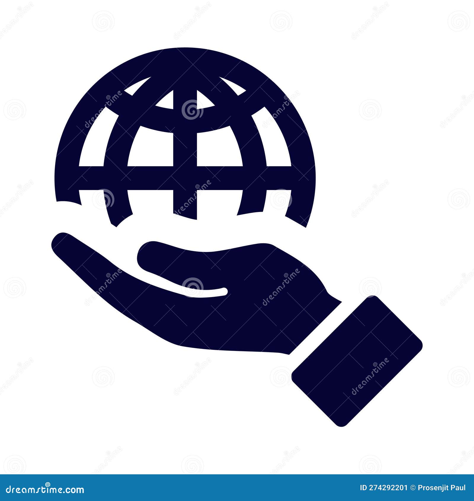 Globe, Hand, World, Net, Globe on Hand Icon Stock Illustration ...