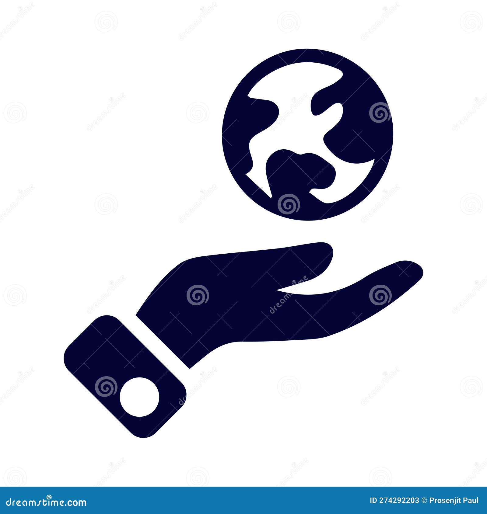 Globe, Hand, World, Net, Globe on Hand Icon Stock Vector - Illustration ...