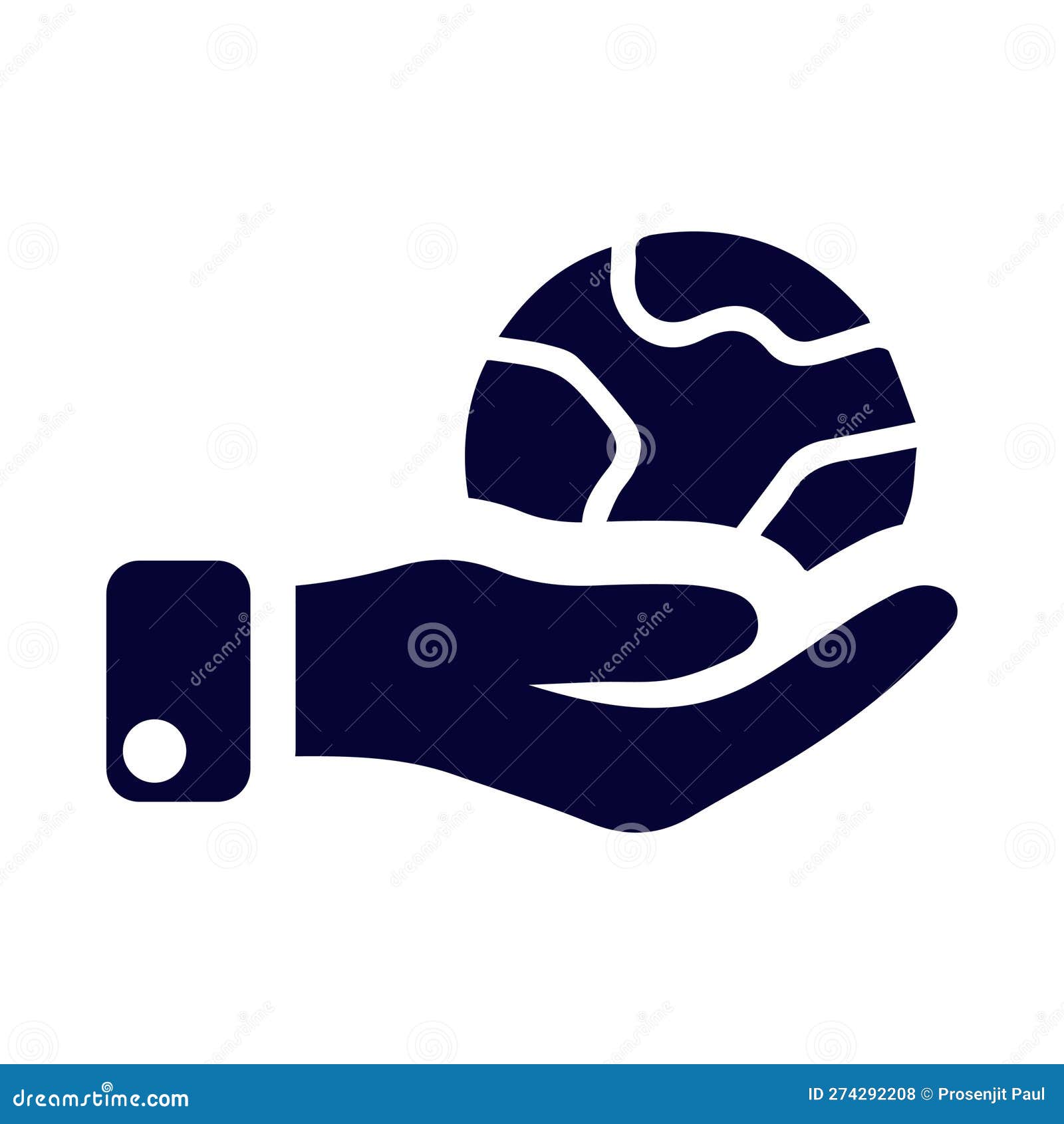 Globe, Hand, World, Net, Globe on Hand Icon Stock Vector - Illustration ...