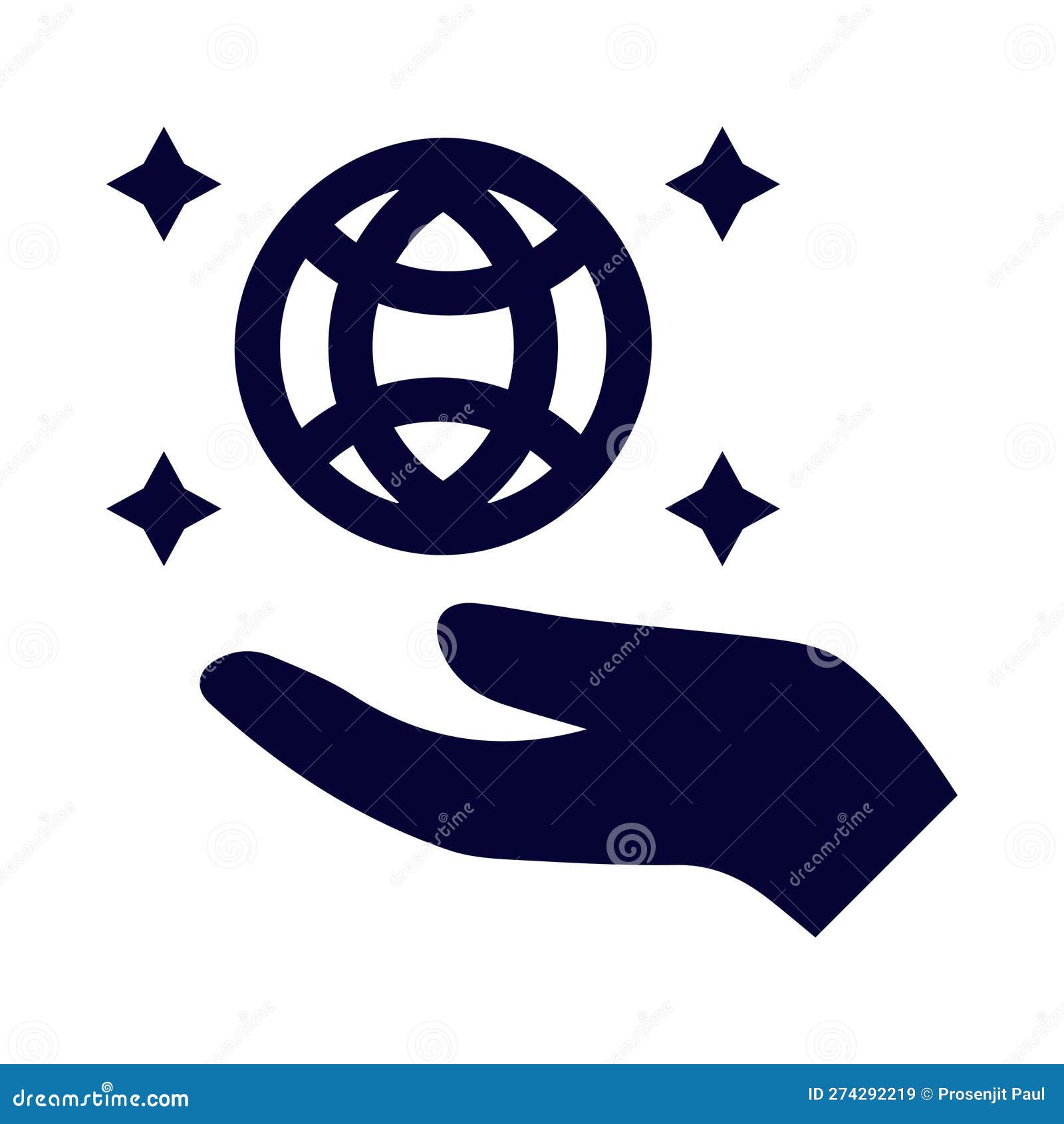 Globe, Hand, World, Net, Globe on Hand Icon Stock Vector - Illustration ...