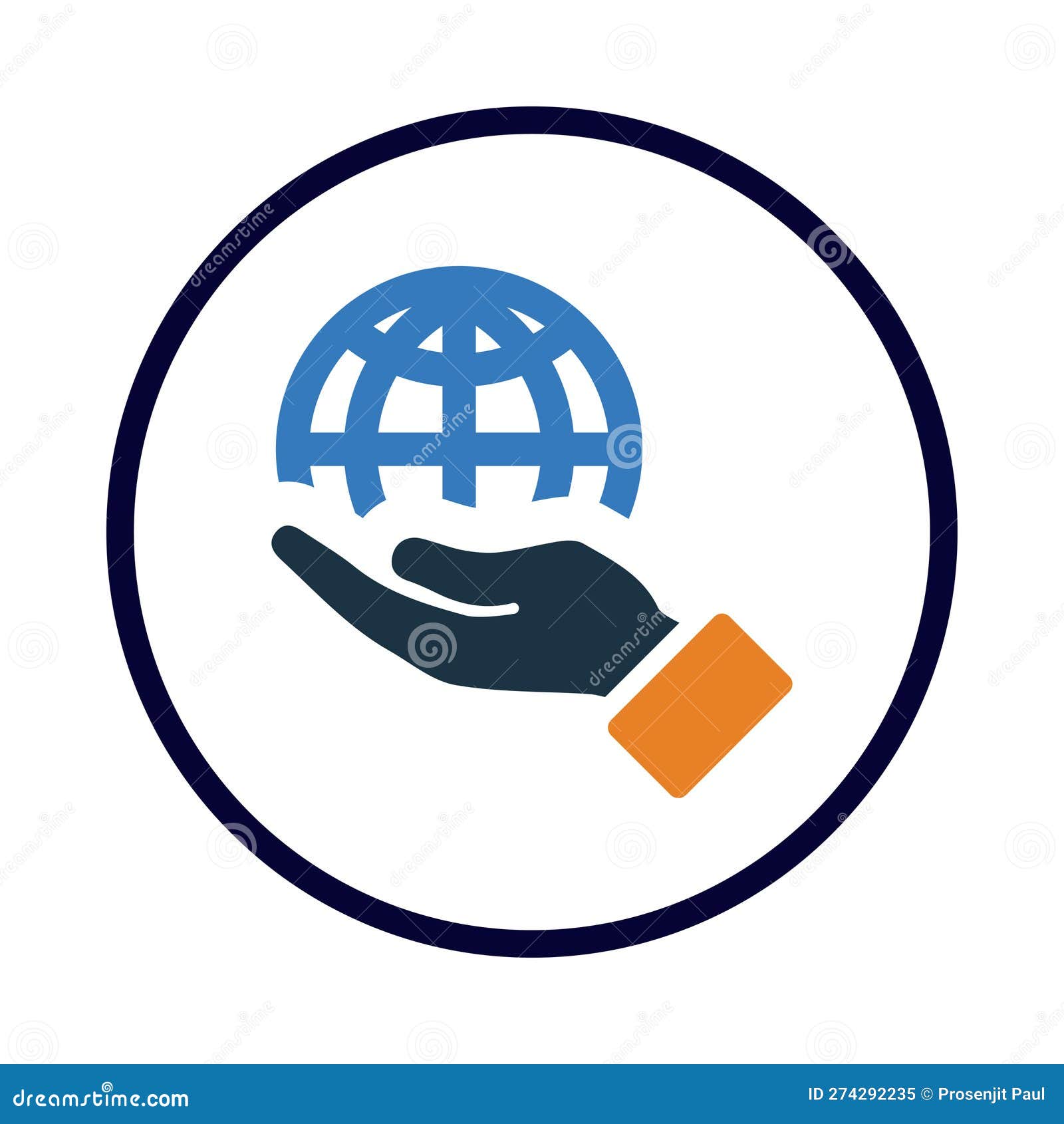 Globe, Hand, World, Net, Globe on Hand Icon Stock Illustration ...