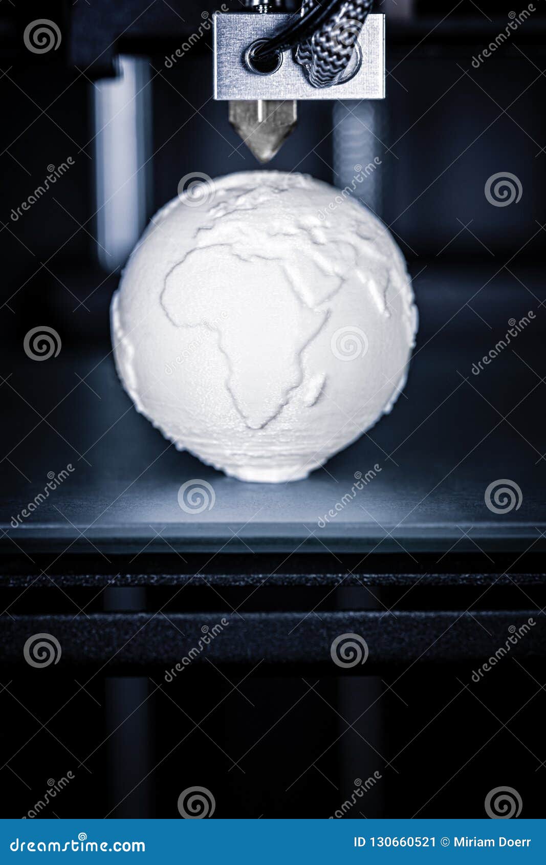 Globe is or Has Been Printed in a 3D Printer Stock Image - Image of ...