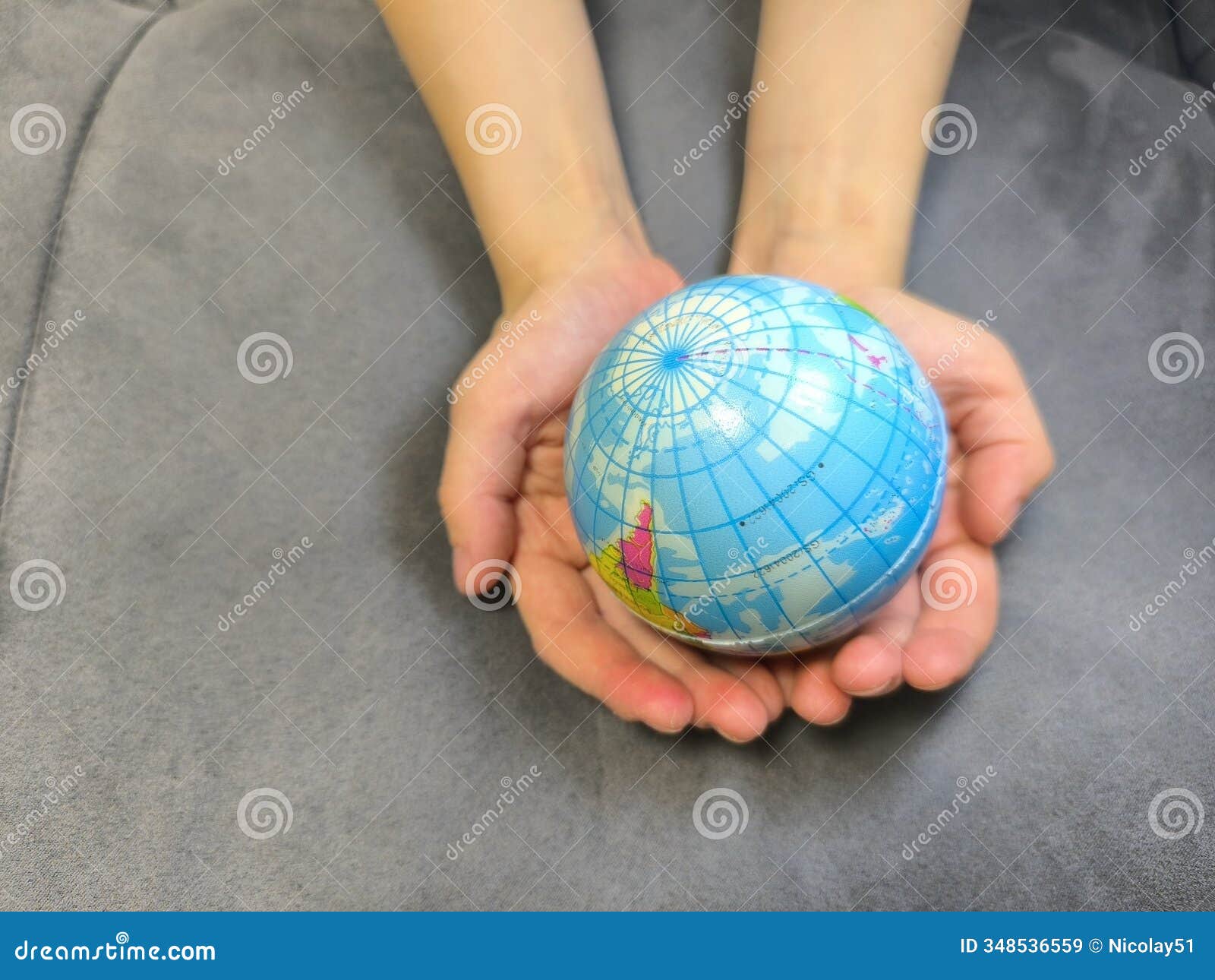 Globe Held by Human Hands. Ecology and the Concept of Globalization ...
