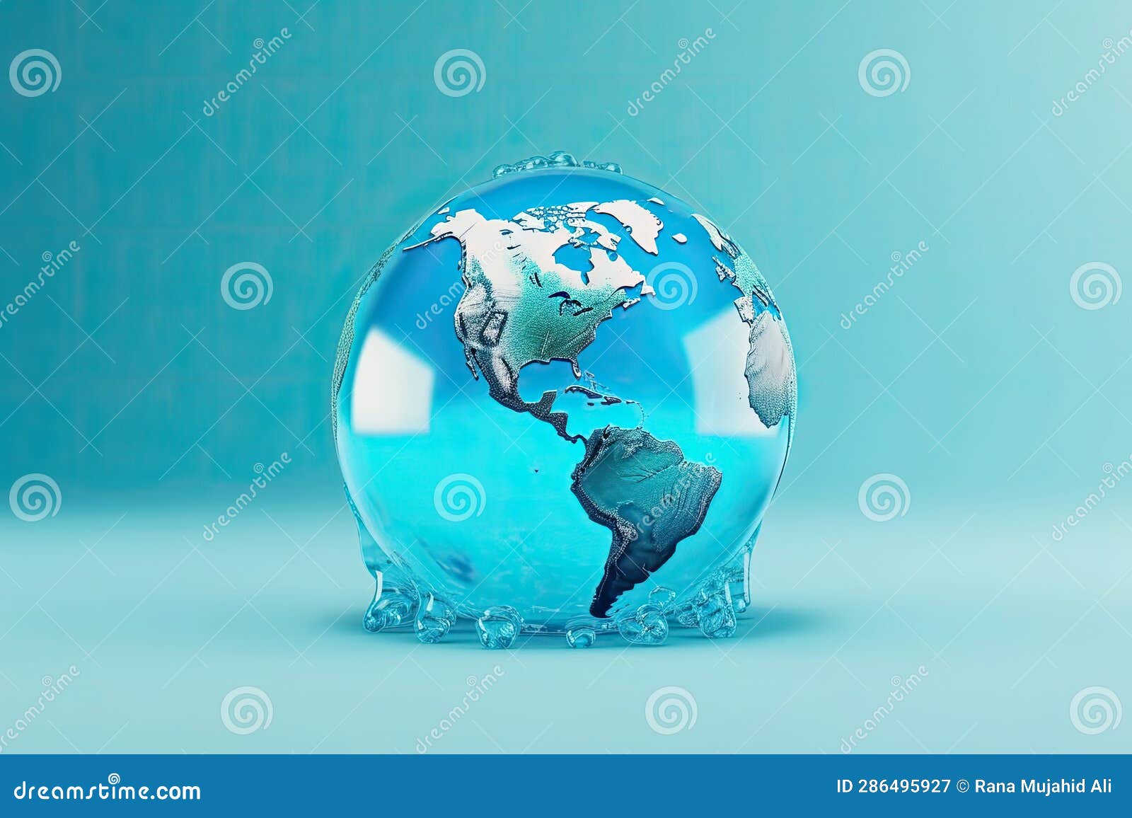 A Globe with Hidden Message Save the Water, Generative AI Stock ...
