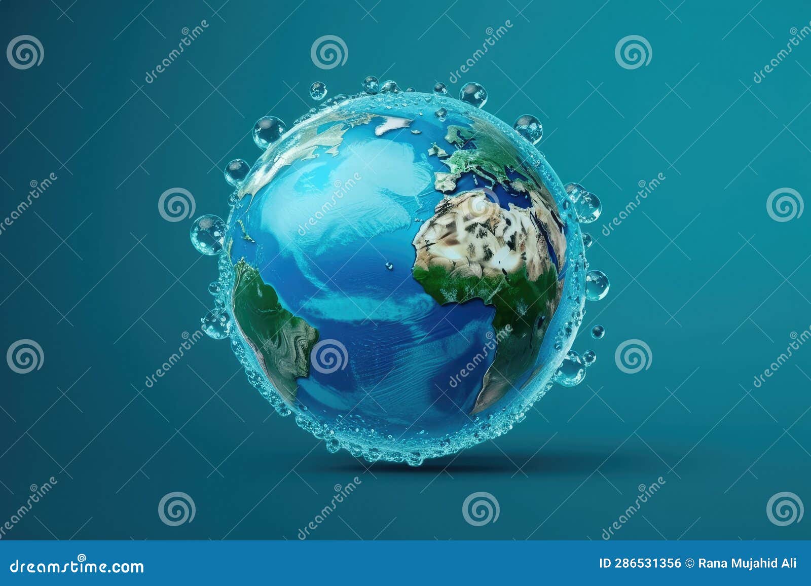A Globe with Hidden Message Save the Water, Generative AI Stock ...