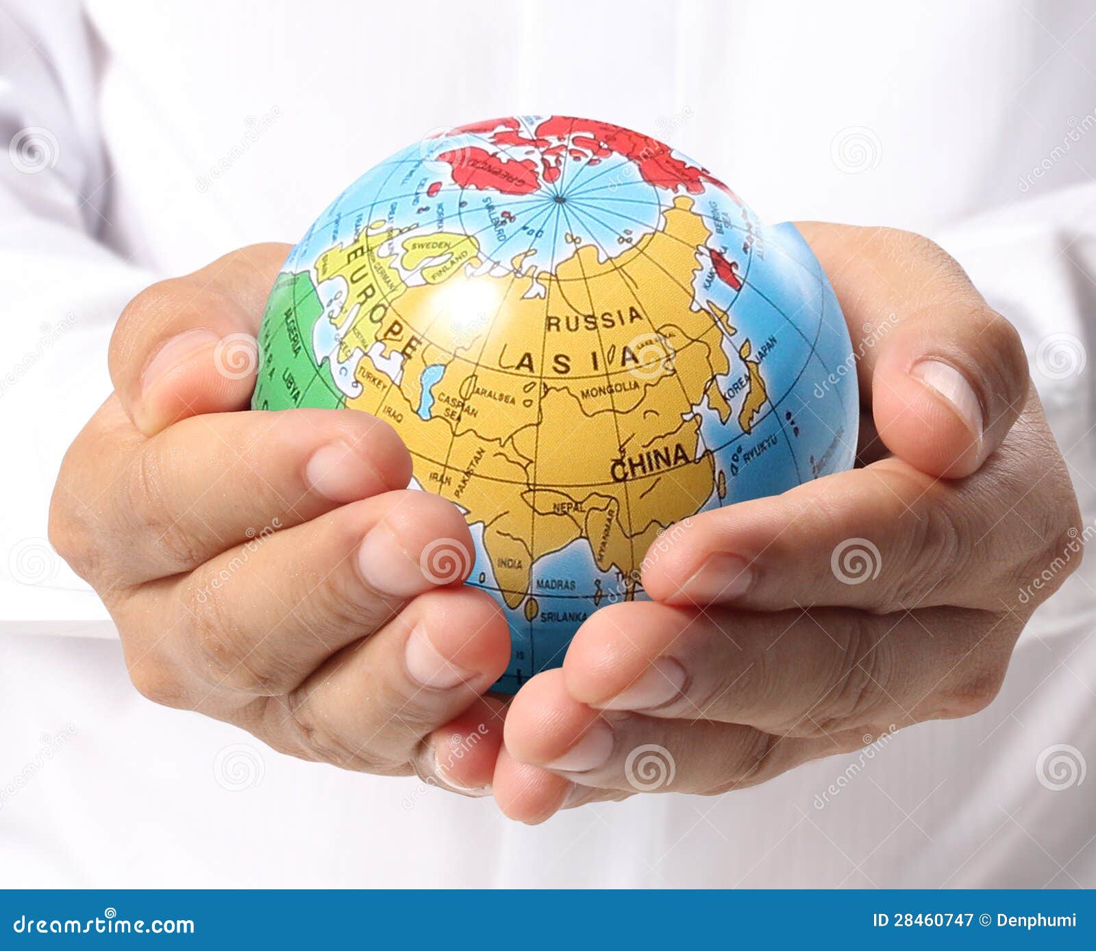 Globe in human hand stock image. Image of environment - 28460747