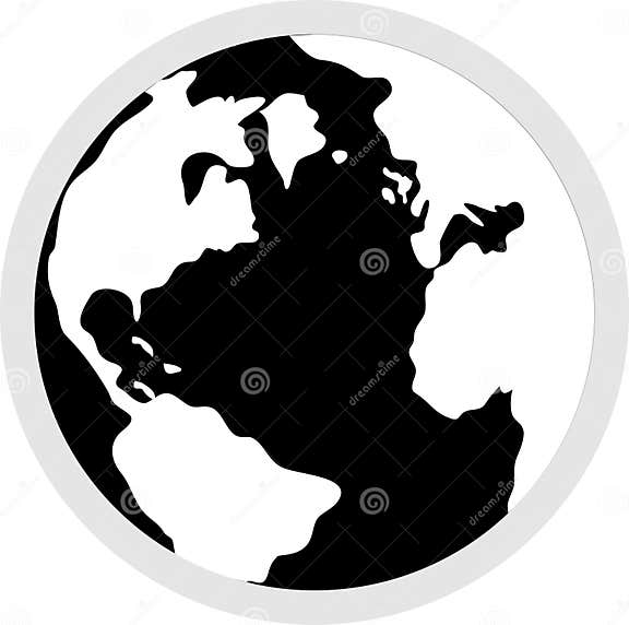 Globe Icon stock vector. Illustration of america, planet - 32127