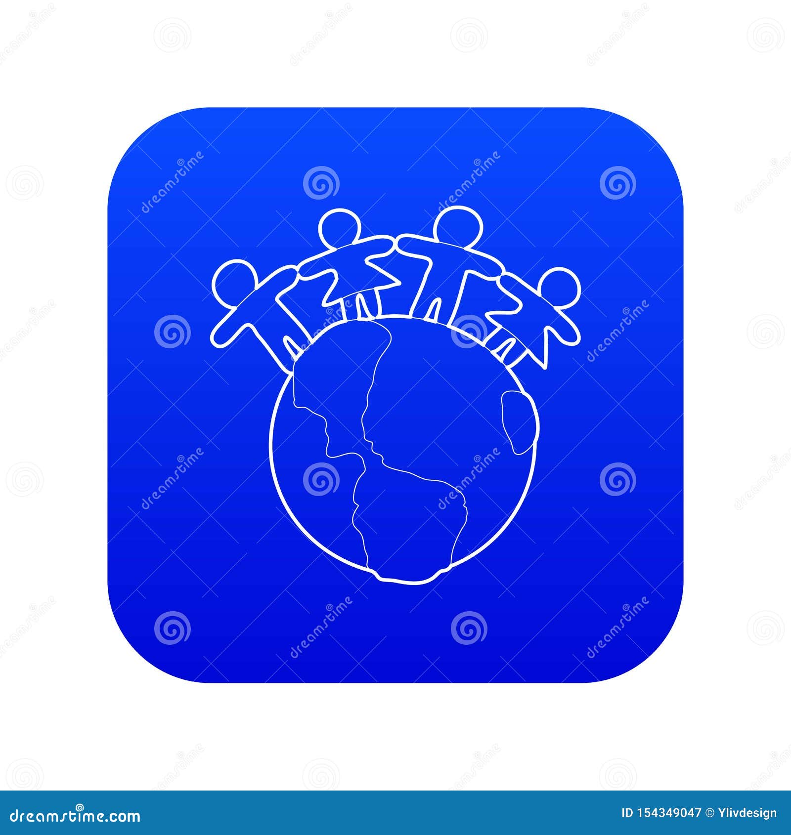 Globe icon blue vector stock vector. Illustration of global - 154349047