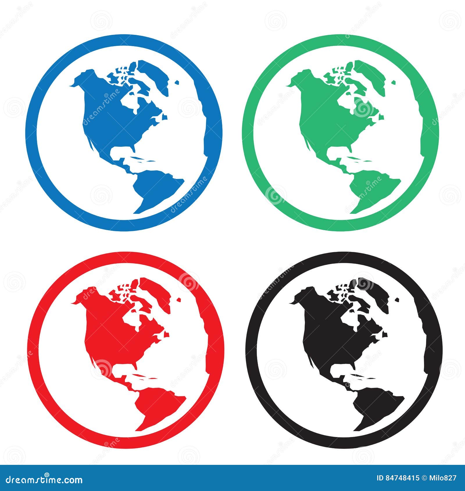 Globe Icon Colors stock vector. Illustration of destruction - 84748415