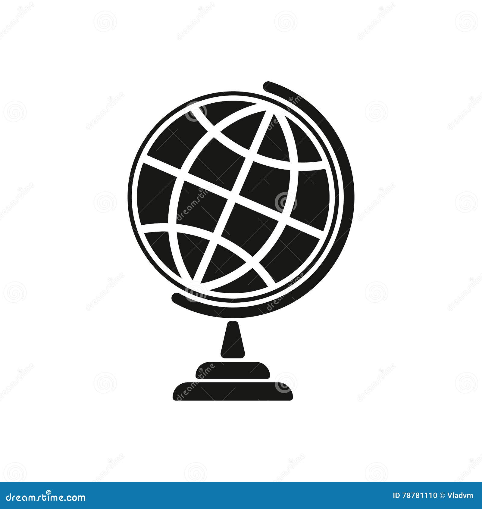 The Globe Icon. Globe Symbol Stock Vector - Illustration of isolated ...