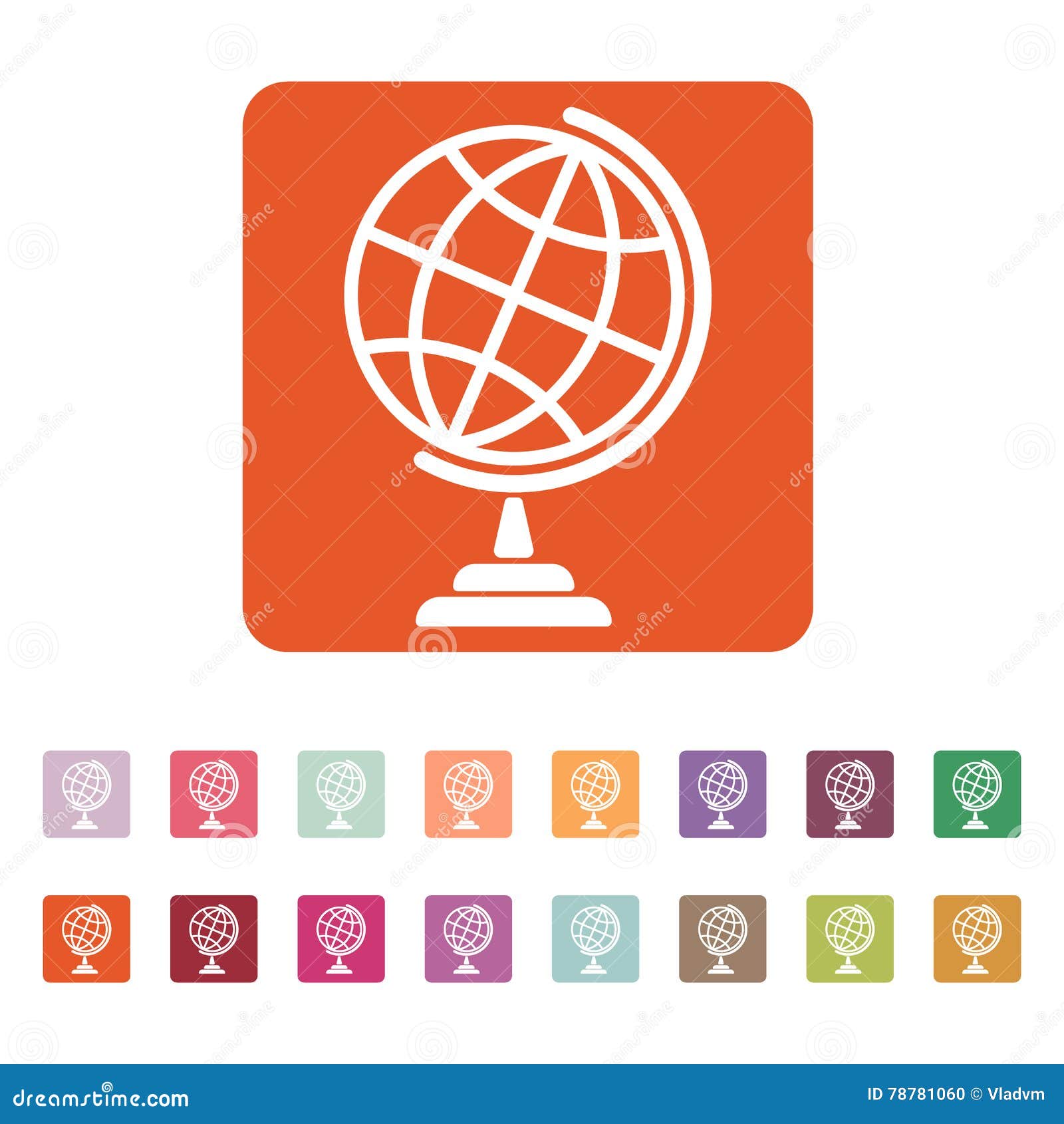 The Globe Icon. Globe Symbol Stock Vector - Illustration of application ...