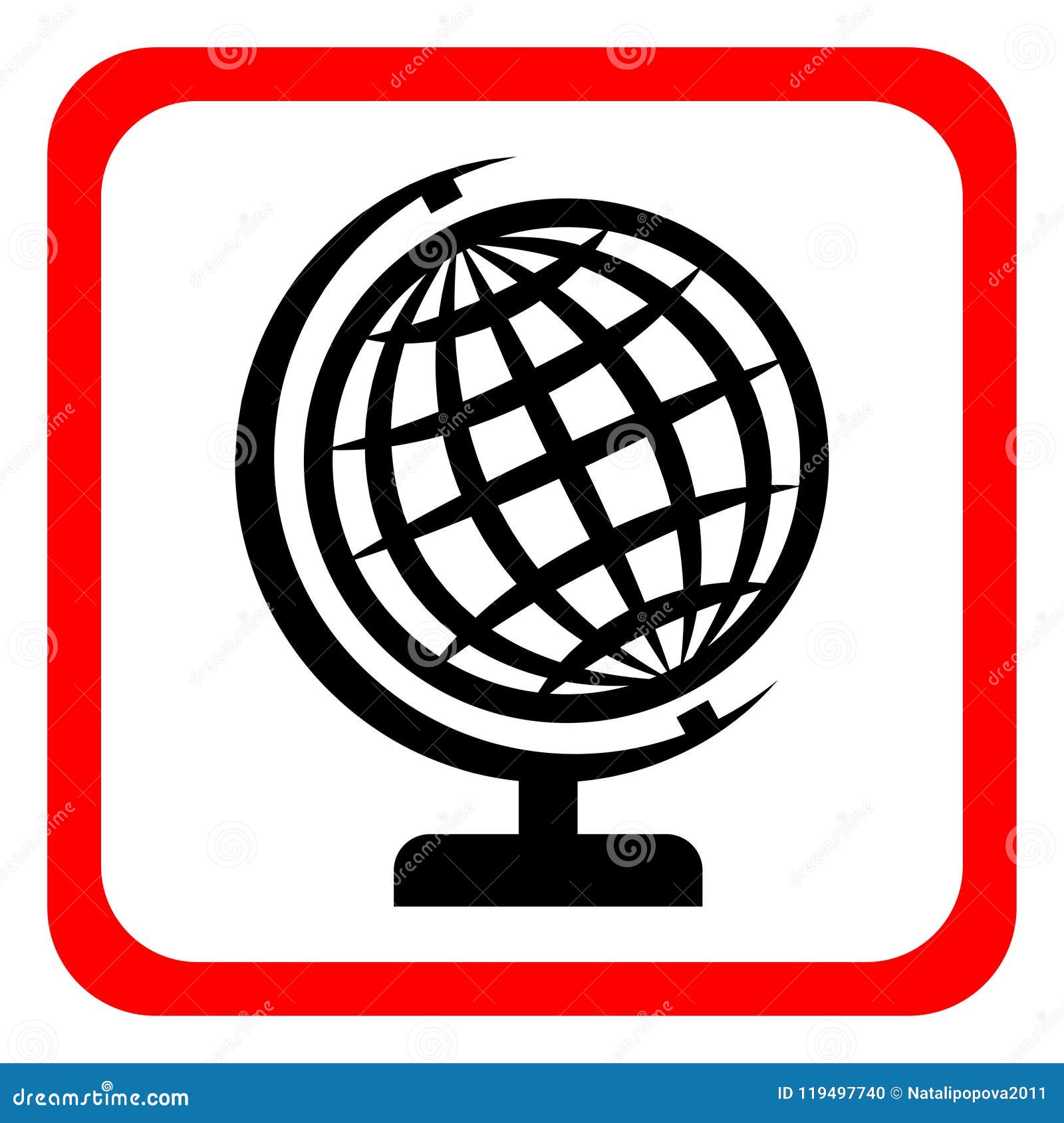 The Globe Icon. Globe Symbol Stock Vector - Illustration of design ...