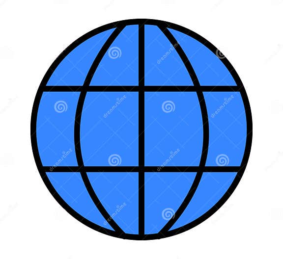 Globe Icon, Line Vector Illustration Concept Stock Illustration ... Globe Icon, Line Vector Illustration Concept Stock Illustration ...