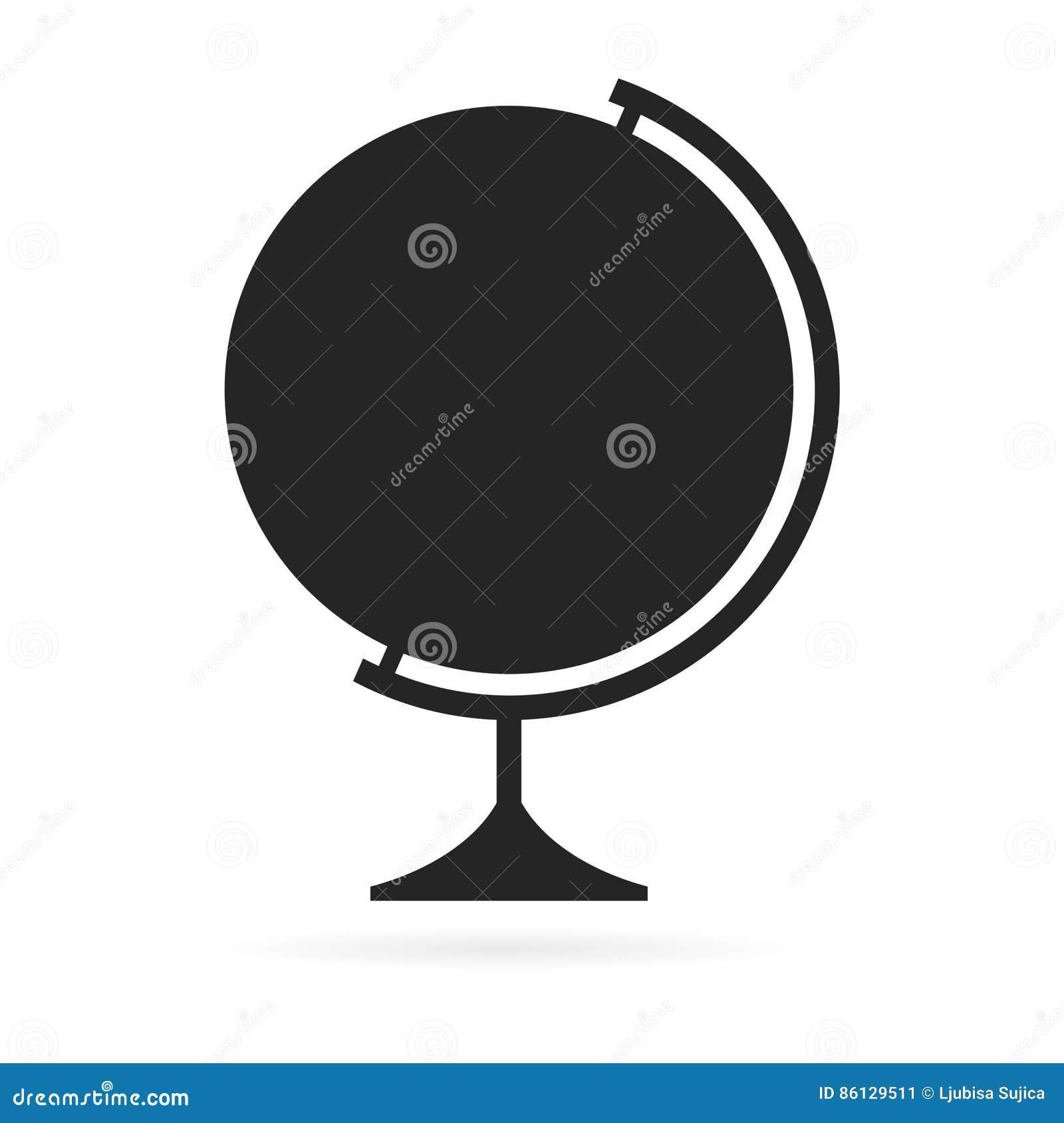Globe Icon with Long Shadow Stock Illustration - Illustration of ...