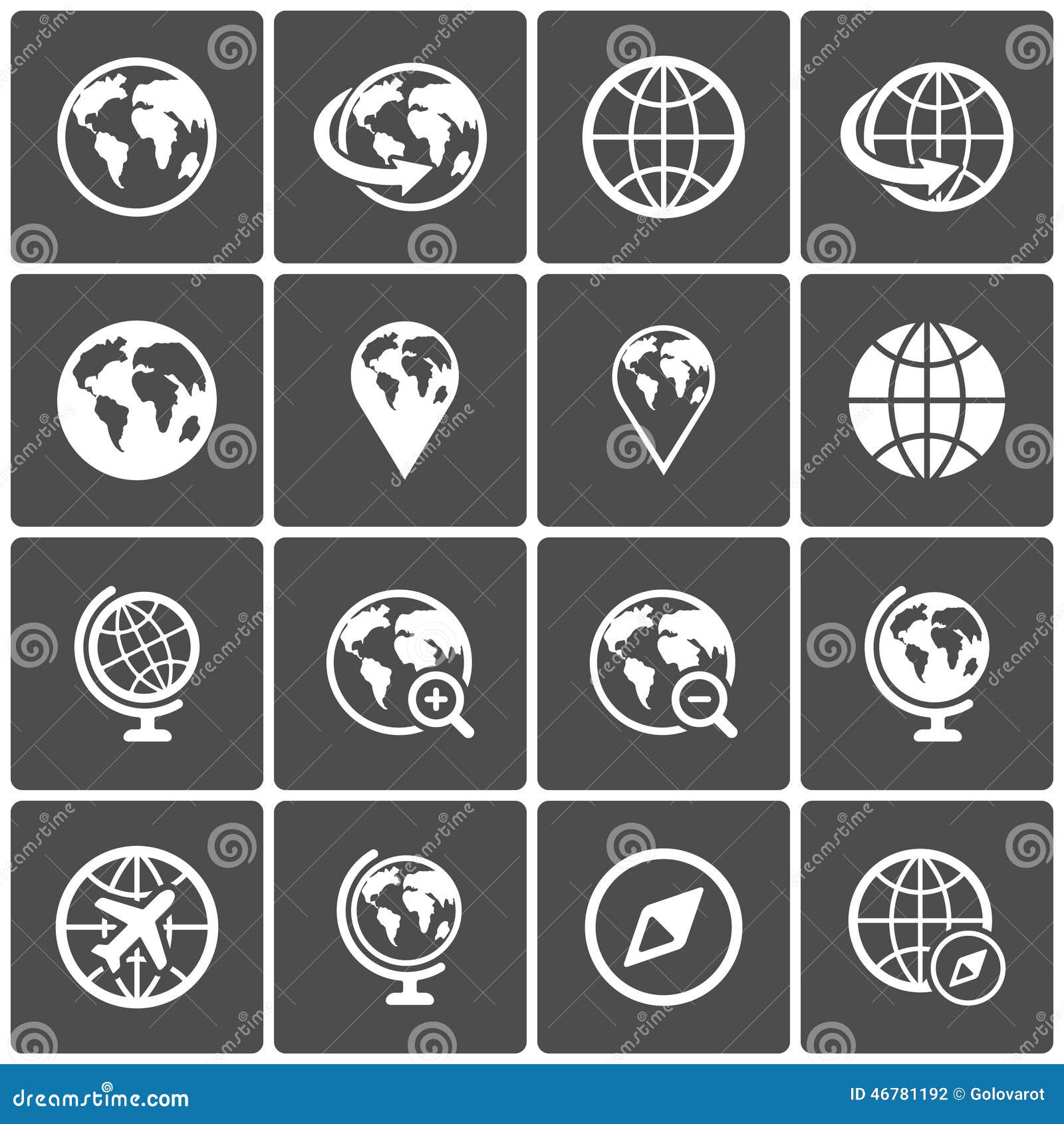 Globe Icon. Australia And Asia On The Globe. Vector Planet Earth. Hand ...